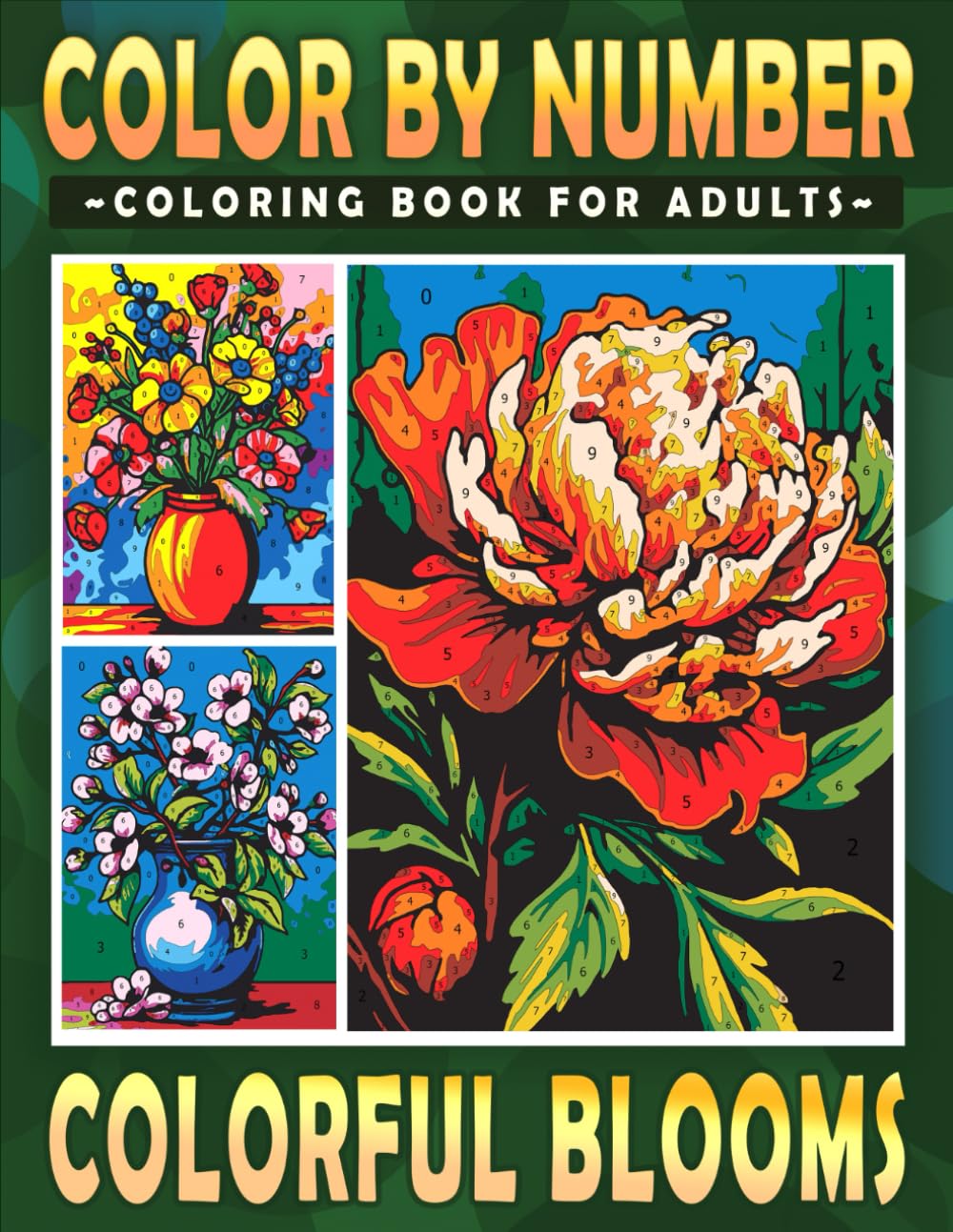 Amazon.com: Color By Number Colorful Blooms Coloring Book for Adults ...