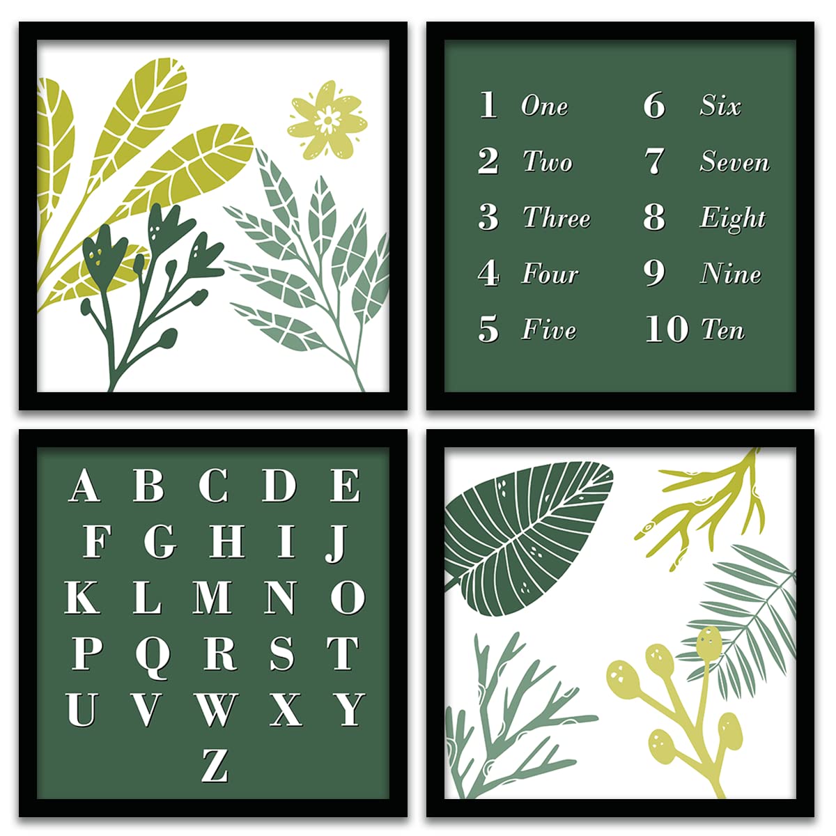 Kotart Educational Poster Set for Kids Room - Photo Frames for Learning ...