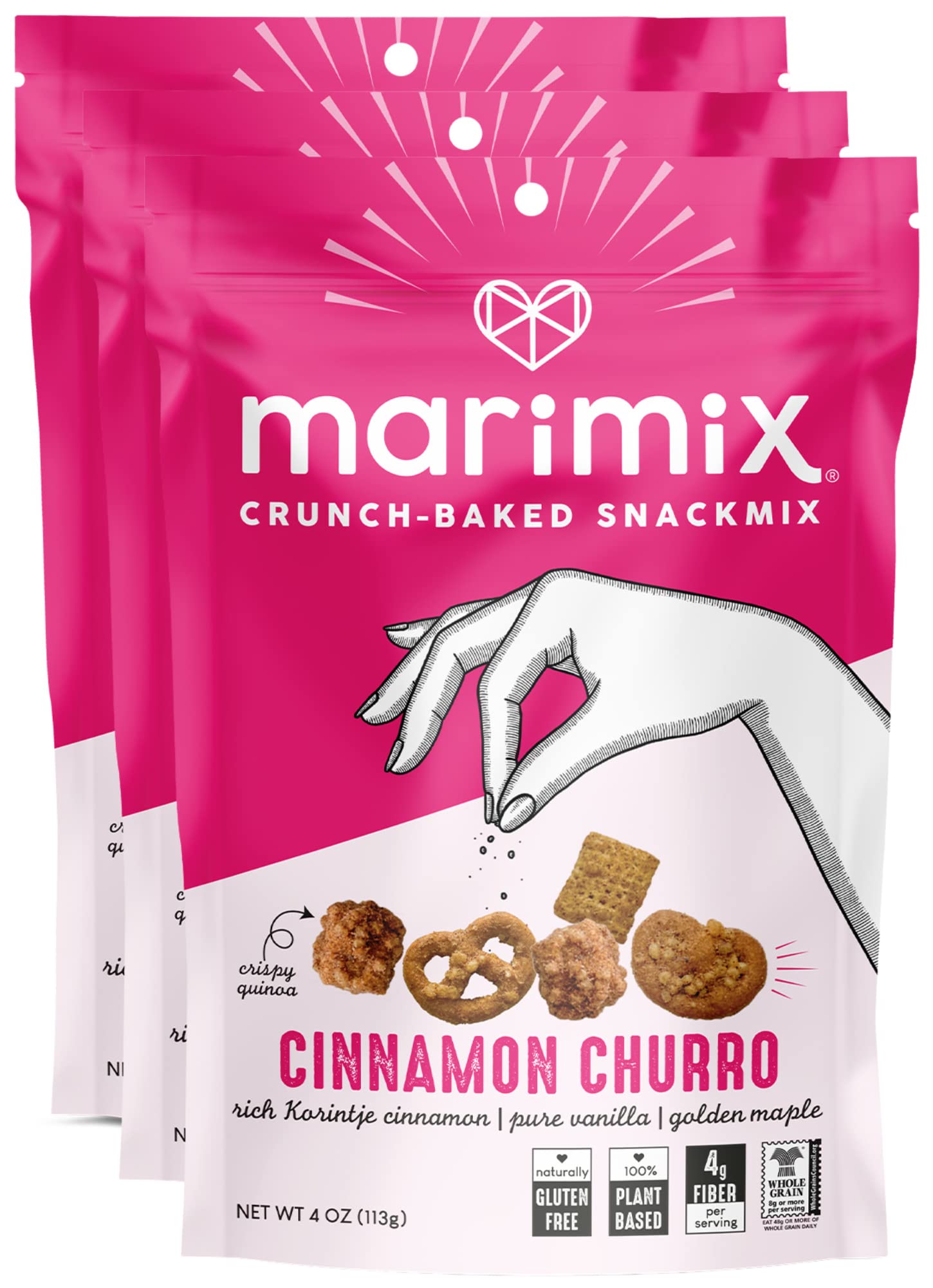 Buy Marimix Snack Mix | Cinnamon Churro 3 Pack | Crunch Baked Sweet ...
