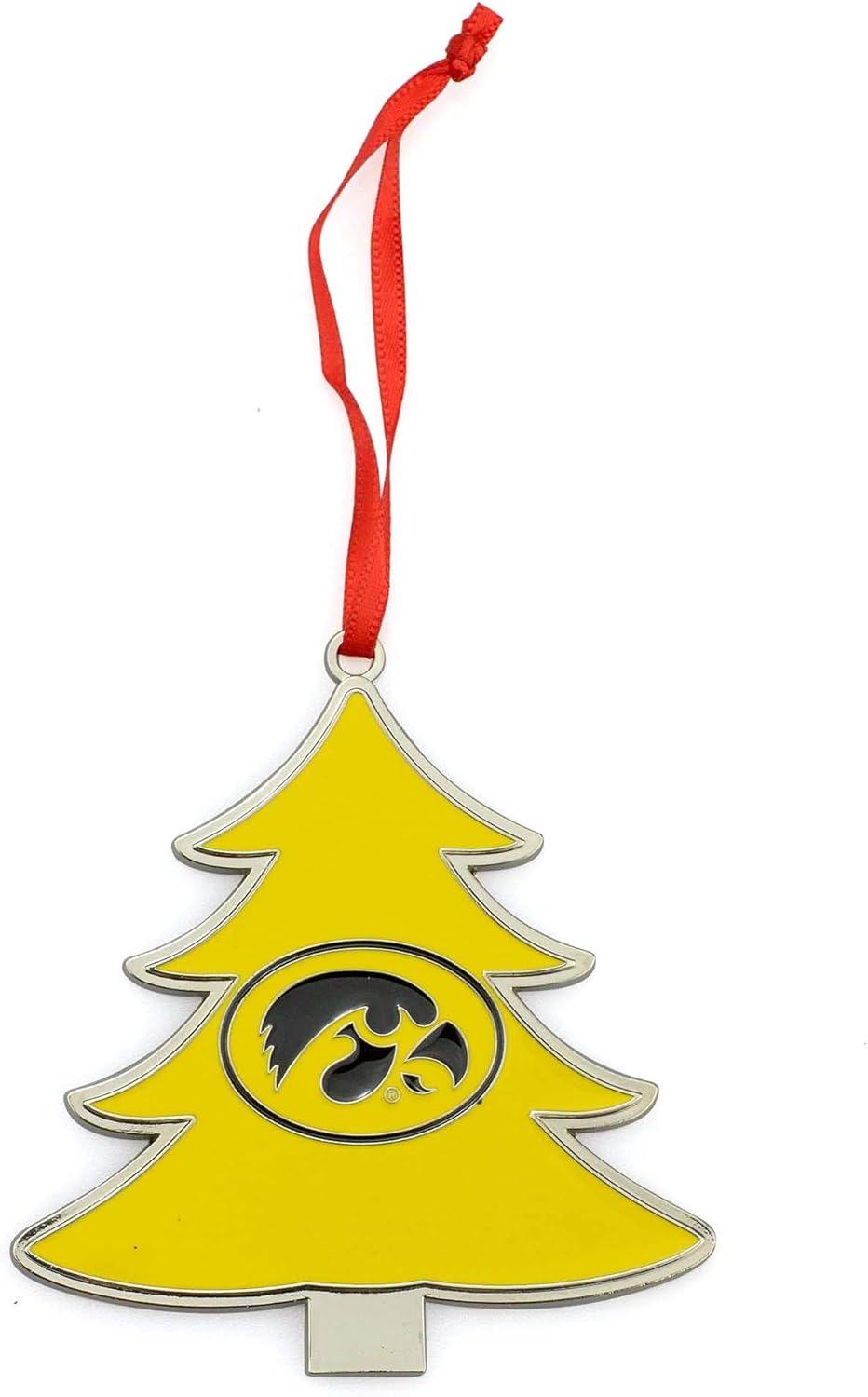 Amazon.com: Iowa Hawkeyes Tree Shaped Metal Christmas Ornament : Home ...