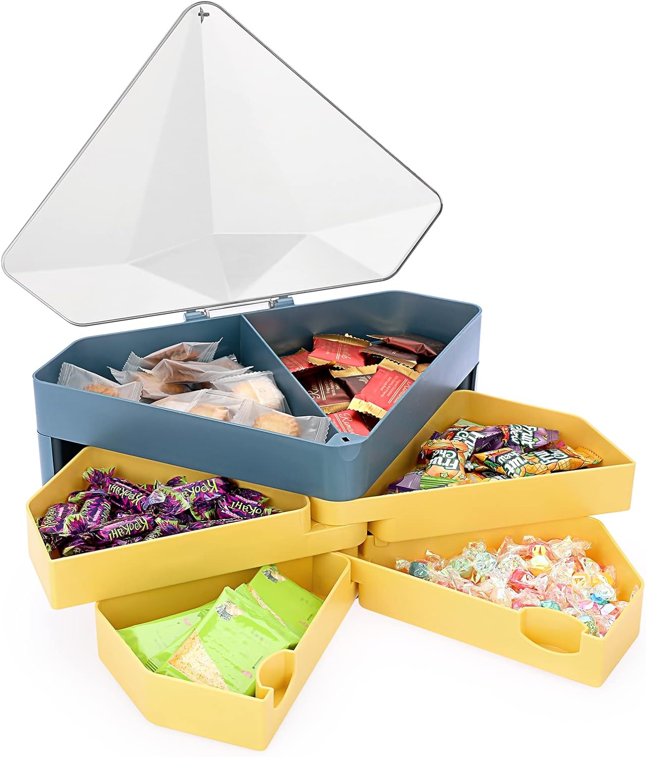 BSTKEY Plastic Candy Storage Box Nut Organizer Box, Jewelry Box Trinket ...