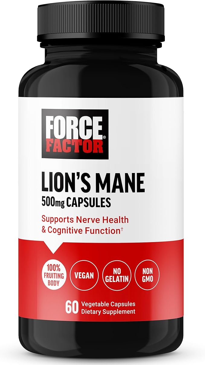 Amazon.com: Force Factor Lion’s Mane Supplement Capsules, Memory ...