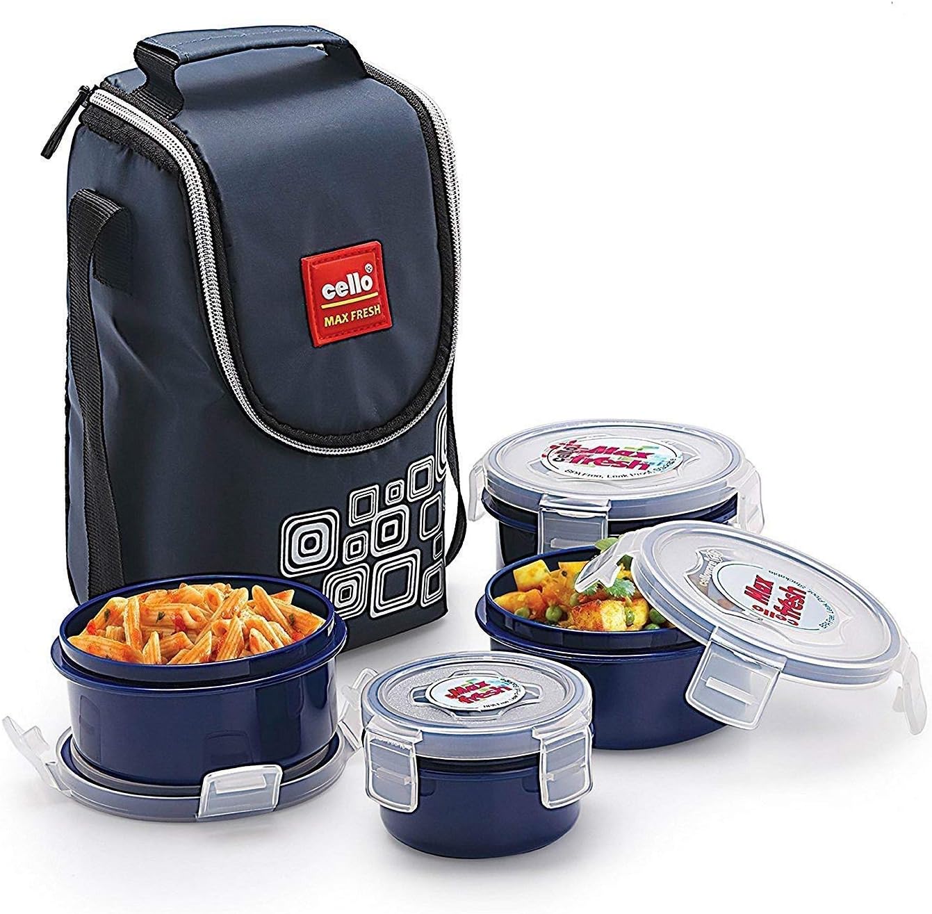 Buy Cello Max Fresh Happy Meal Plastic Lunch Box, 1.124 litres, Red ...