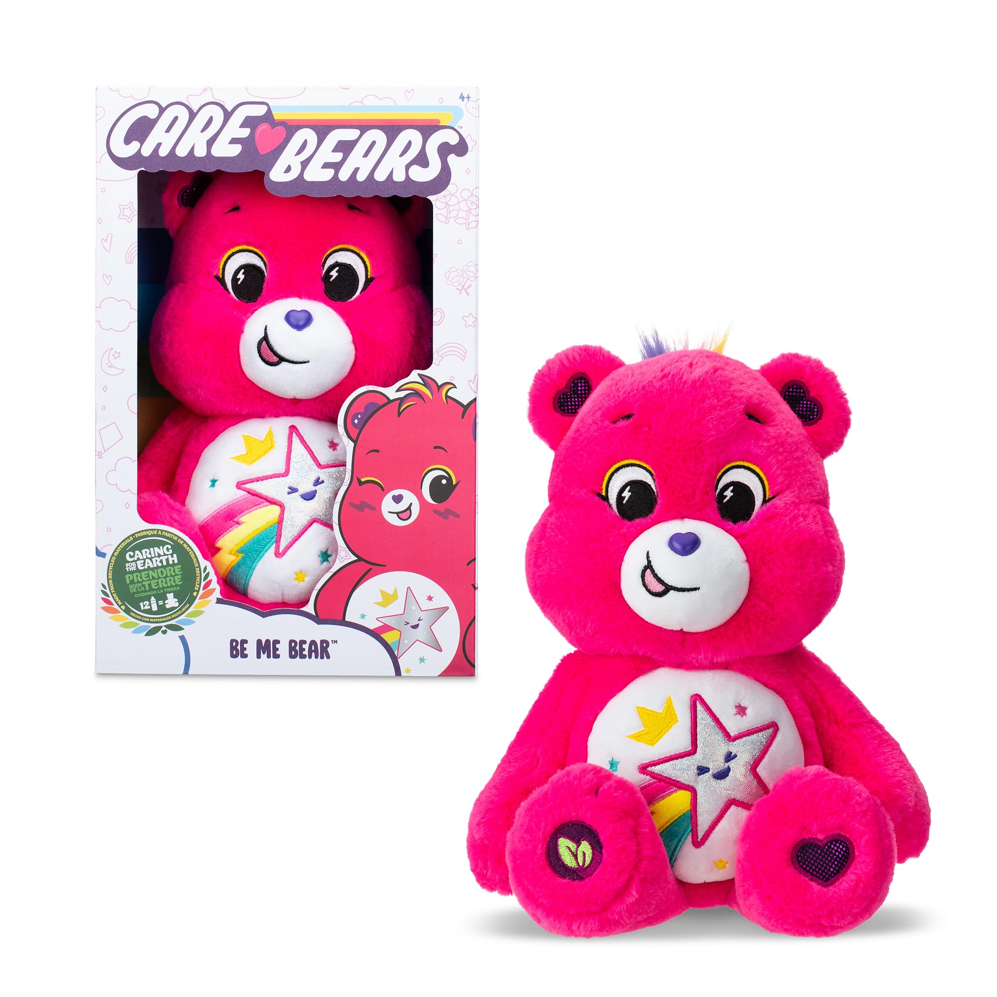 Basic Fun Care Bears Be Me Bear Plush Toy, 35cm Soft & Sustainable with ...