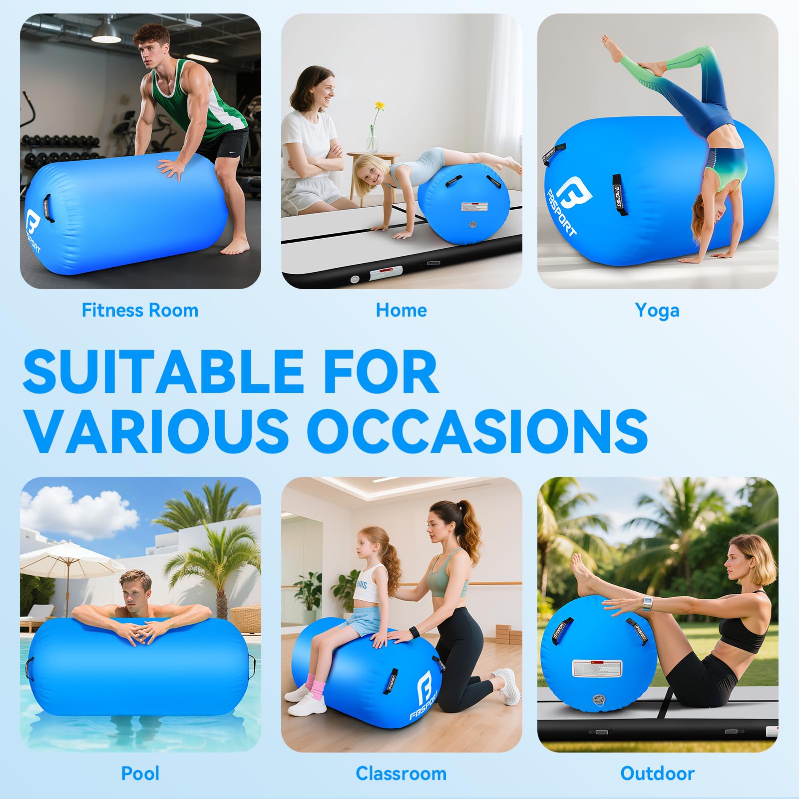 Snapklik.com : Air Roller Gymnastics Barrel, Inflatable Gymnastics Air ...