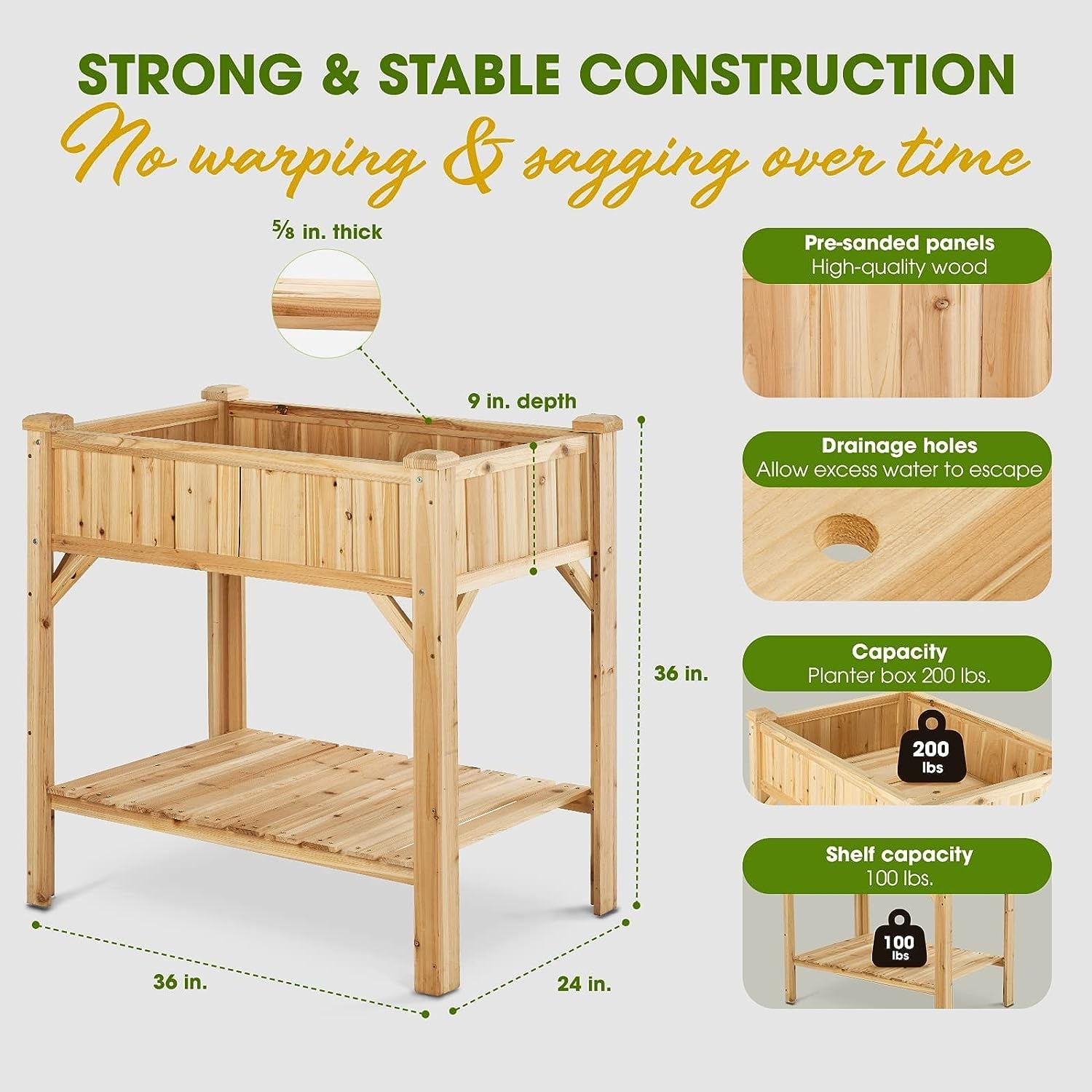 Snapklik.com : Idzo Raised Garden Bed