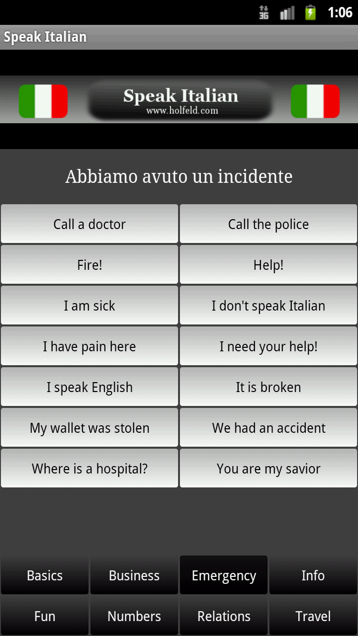 Speak Italian - App on Amazon Appstore