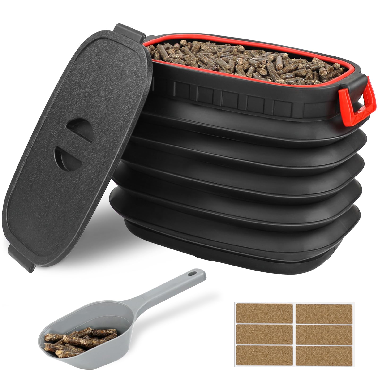 Amazon.com: TNNTOPELE Wood Pellet Storage Containers with Scoop ...