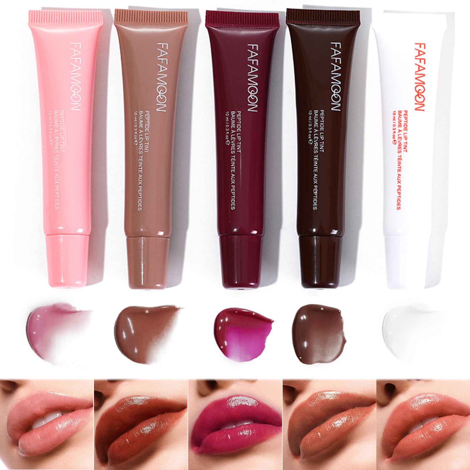 Amazon.com : Fafamoon Long Lasting Lip Gloss Set, Fafamoon Peptide Lip ...