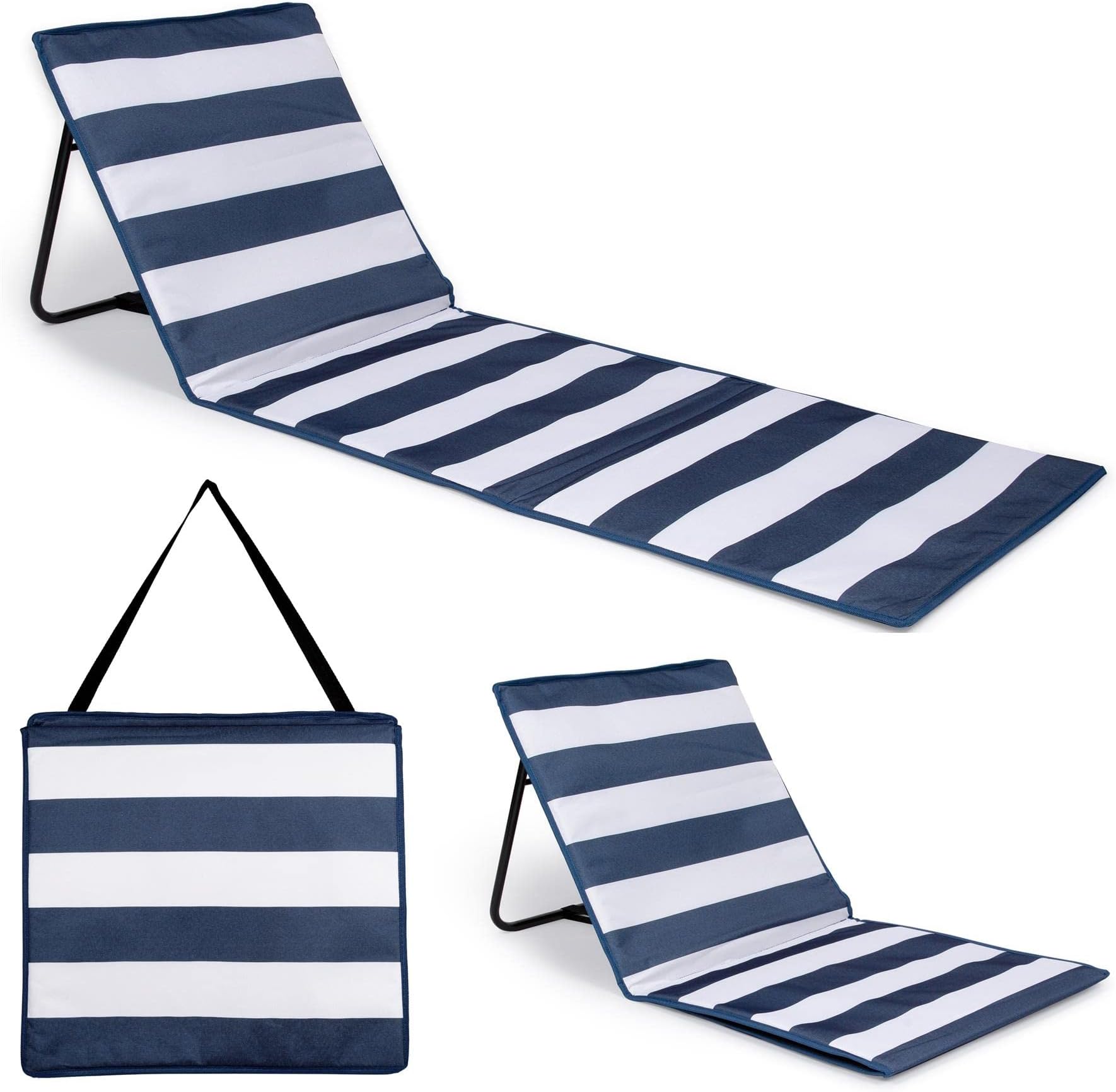 ONVAYA Premium Strandmatte 2cm gepolstert mit Rückenlehne | Strandliege ...
