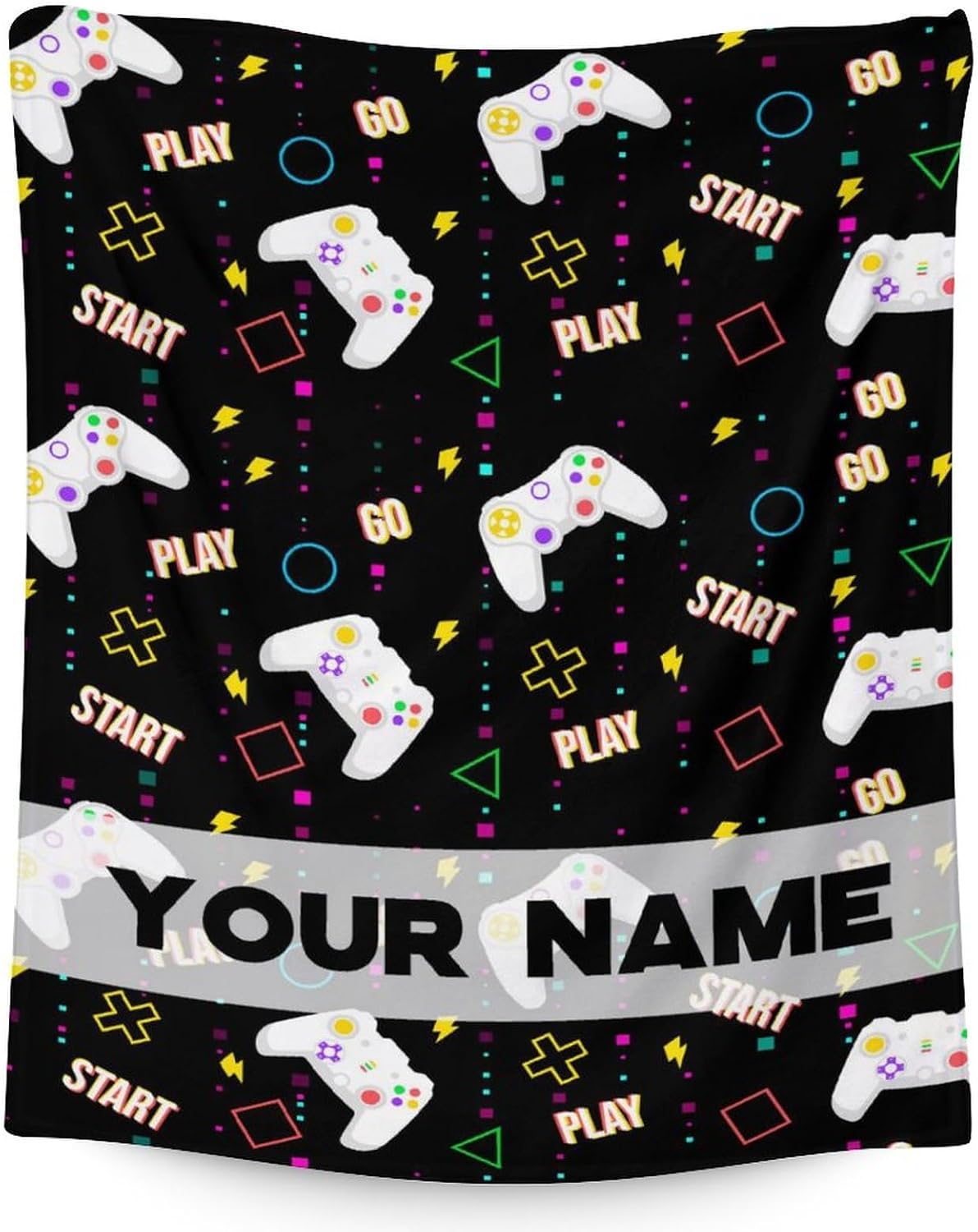 Amazon.com: Personalized Gamer Blanket with Name- Soft, Fuzzy & Warm ...