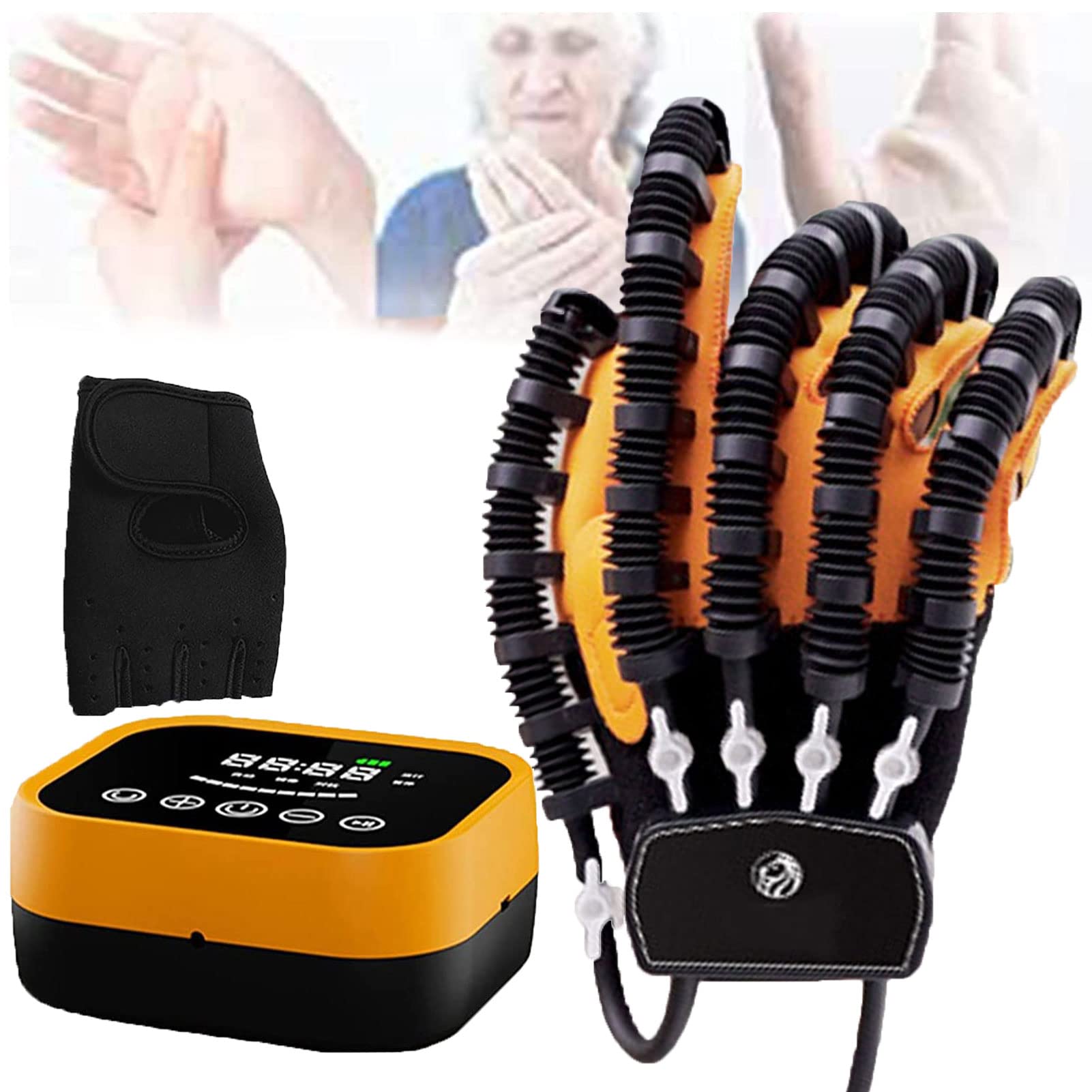 Rehabilitation Robotic Gloves Upgraded Finger Straightening Brace Guard ...
