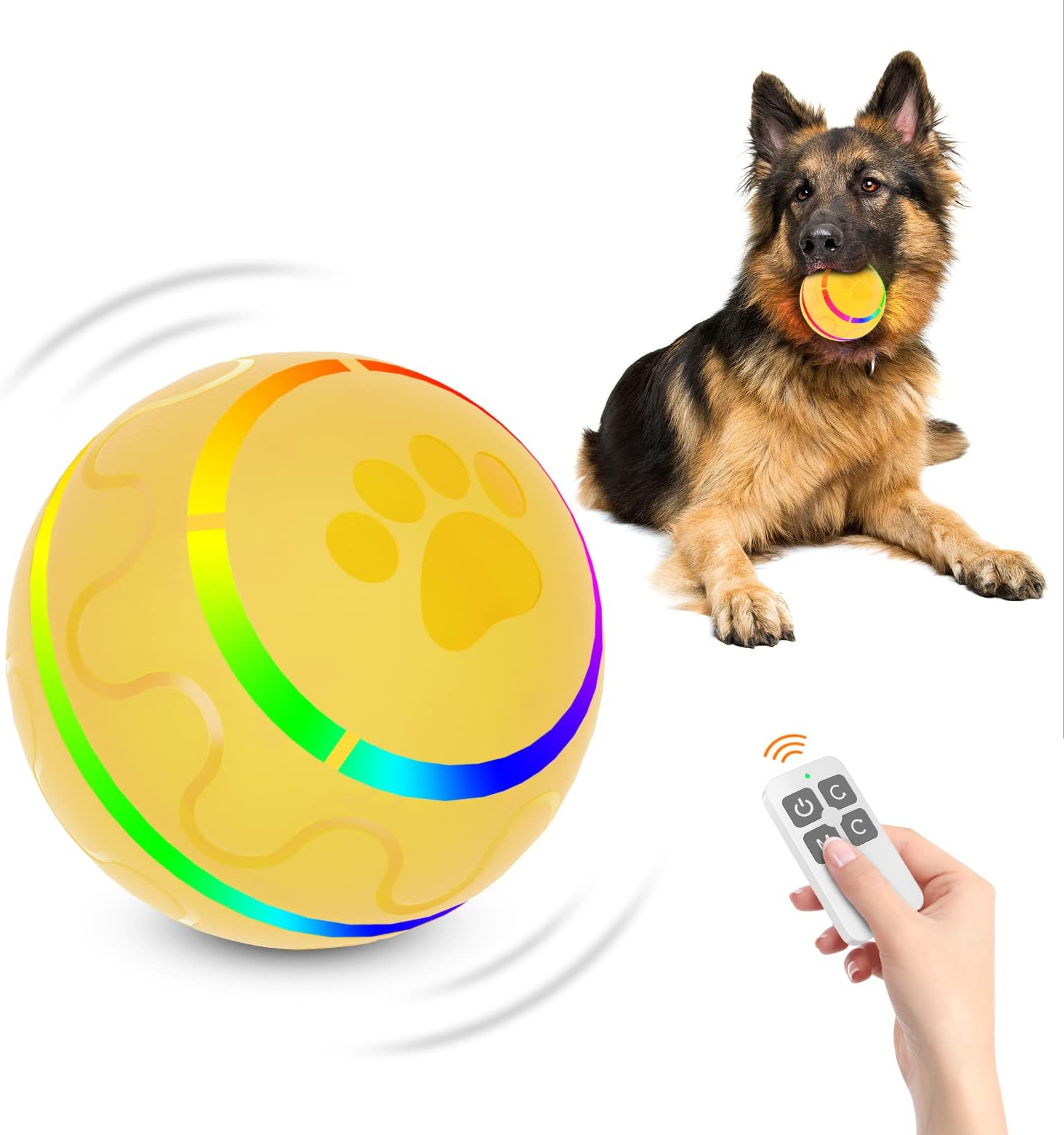 Pet Supplies : CUXMUX Remote Control Dog Ball, Automatic Active Rolling ...