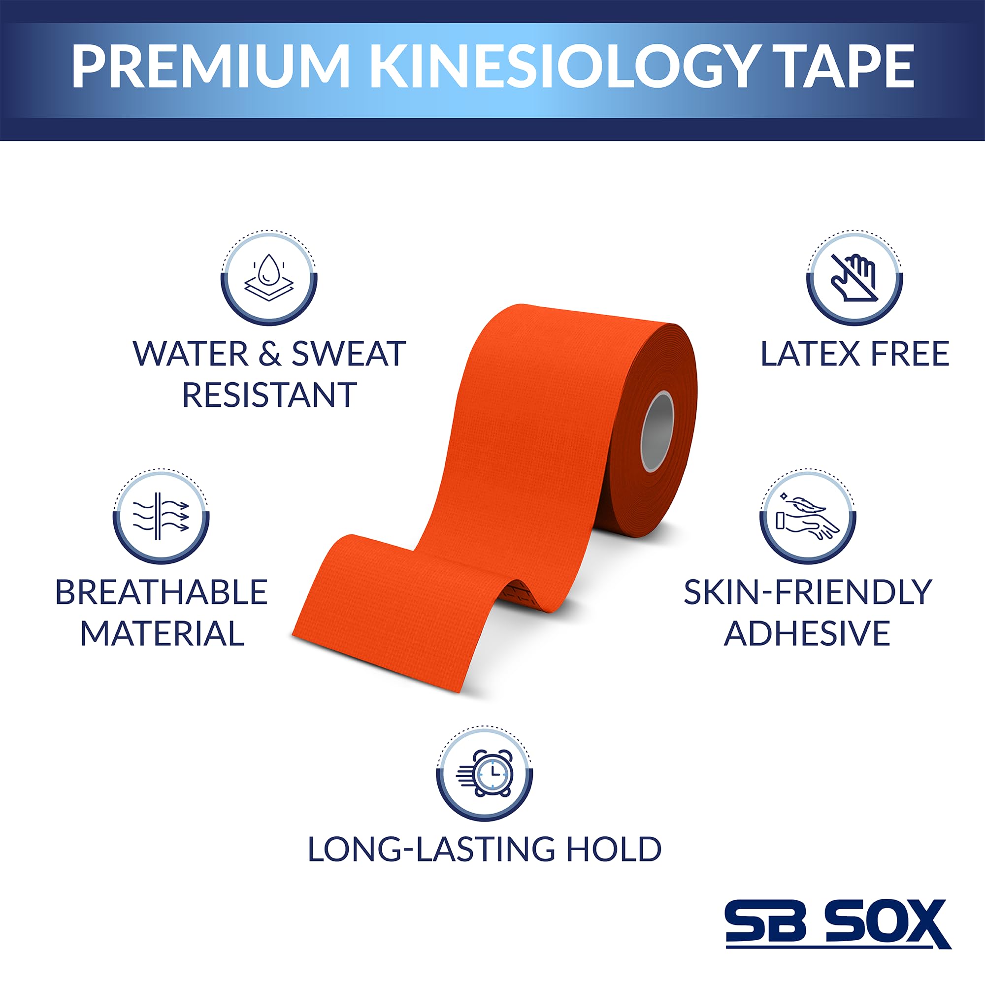 Snapklik.com : SB SOX Original Cotton Kinesiology Tape Roll Best Latex ...