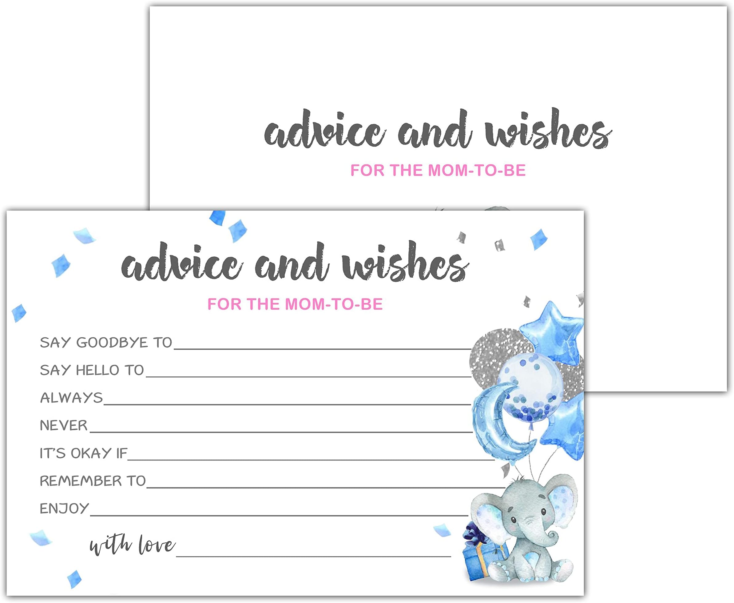 Amazon.com : TENTADO Advice and Wishes for The Mom-to-Be, Baby Advice ...