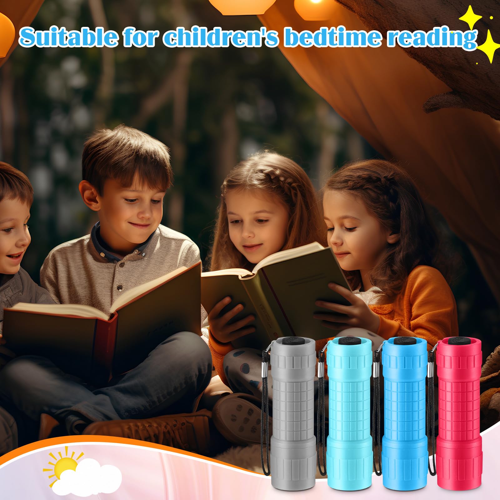 Snapklik.com : Tujoe 6 Pack Mini Flashlights Bulk For Kids, Small ...