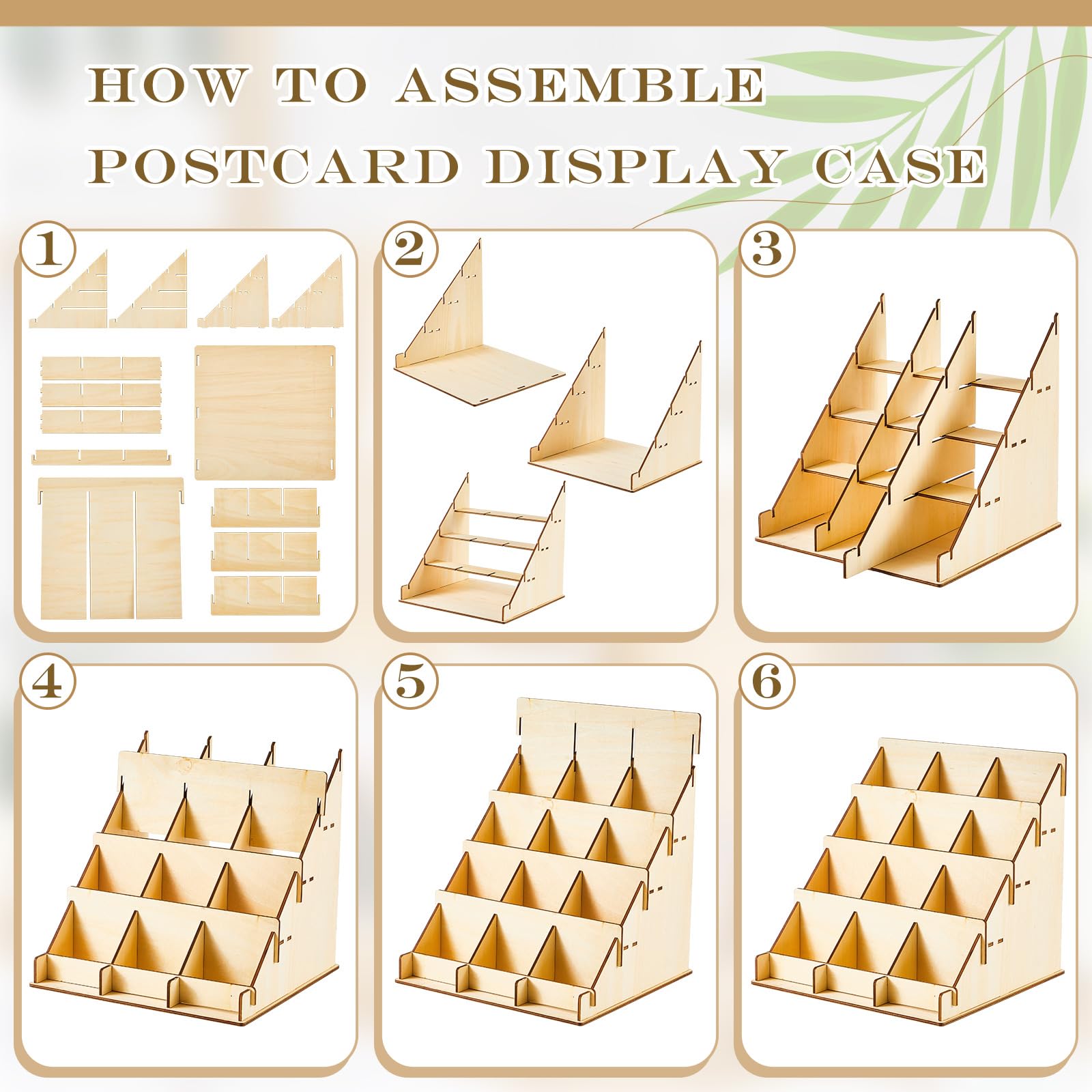 Snapklik.com : 4 Tier 12 Shelves Greeting Card Display Stand Wooden ...