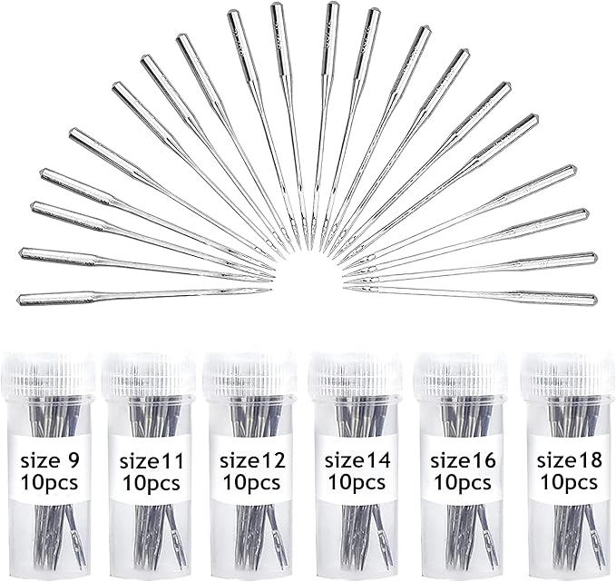 60Pcs Sewing Machine Needles, Universal Regular Point Machine Needles ...