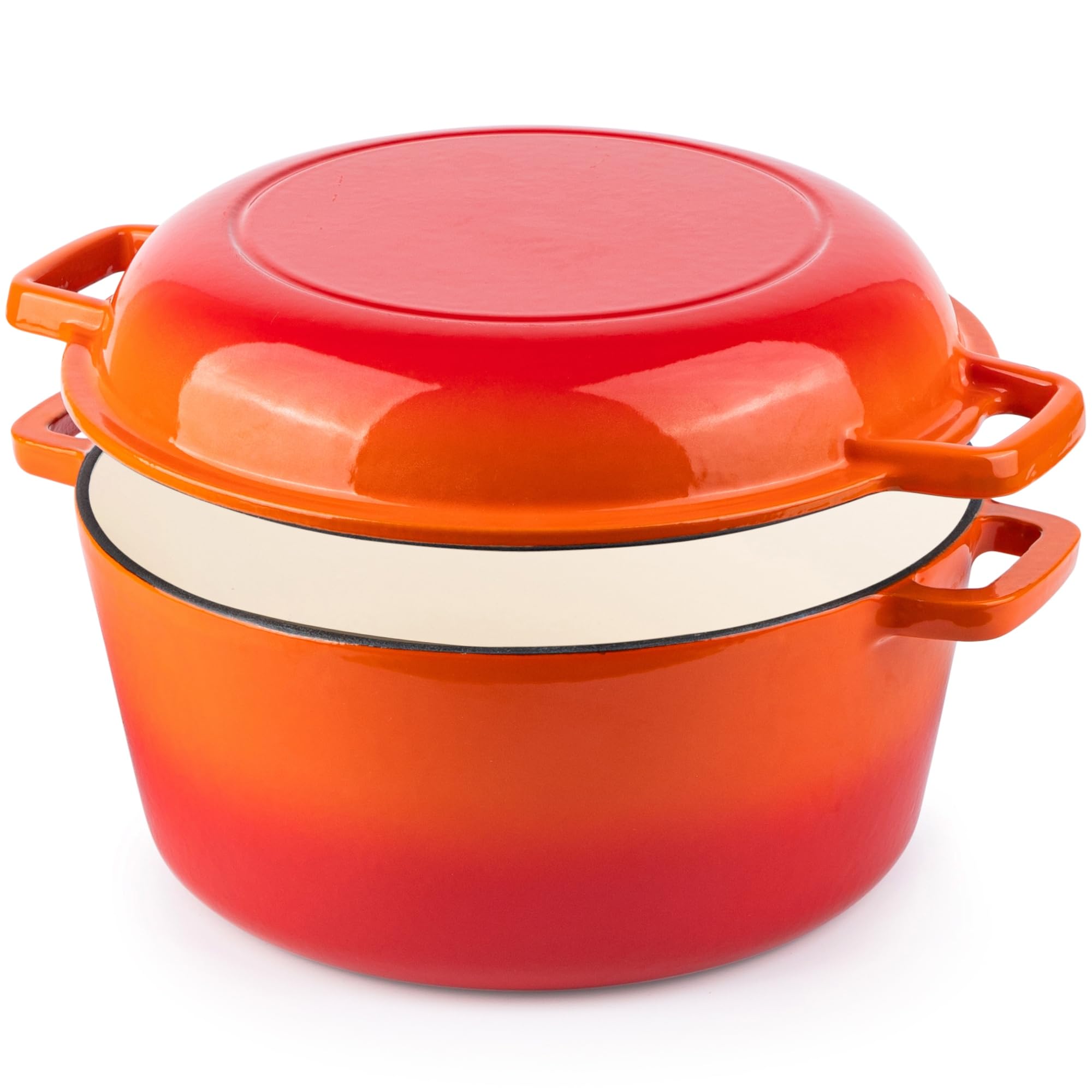 Amazon.com: Enamelled Cast Iron Dutch Oven Casserole Pot - Cast Iron ...