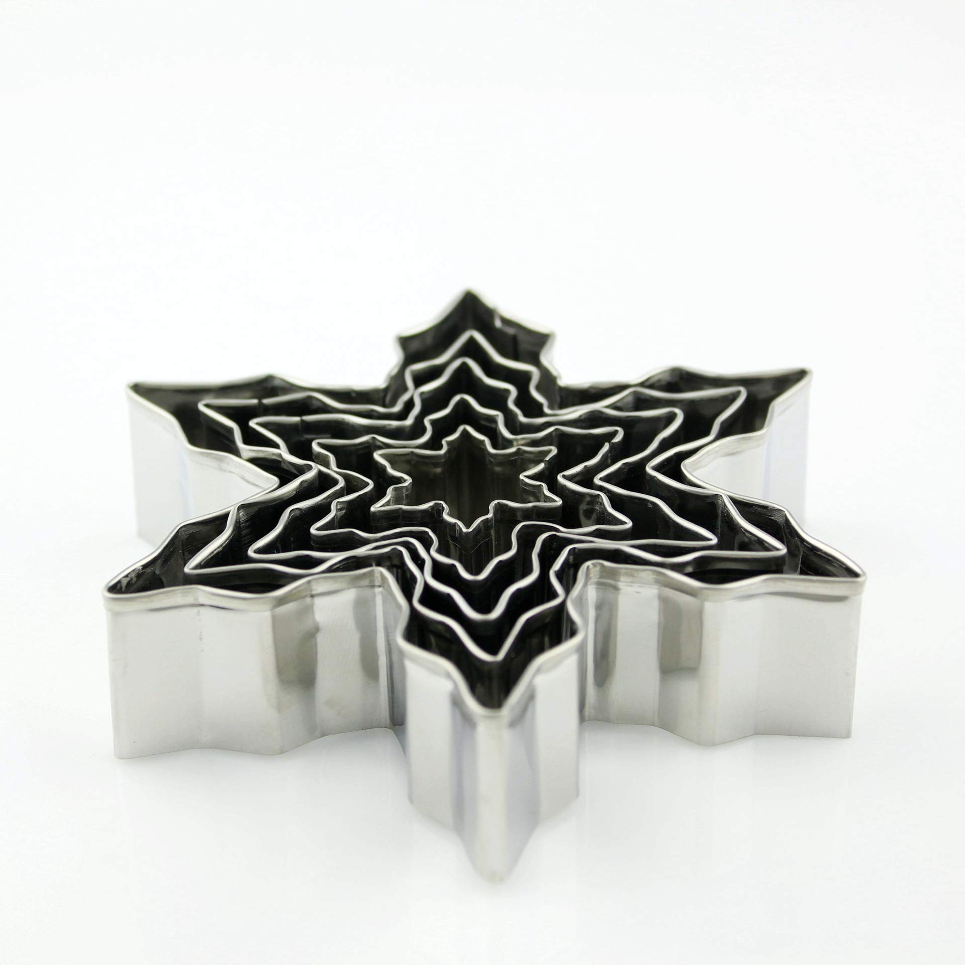 Amazon.com: Snowflake Cookie Cutters Set-5 Pieces Differnent Sizes ...