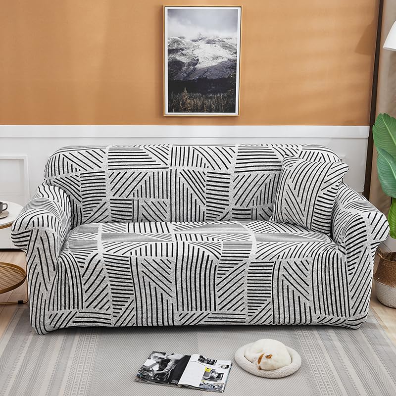 Amazon.com: AURLOE Printed Sofa Cover Stretch Couch Covers Set ...