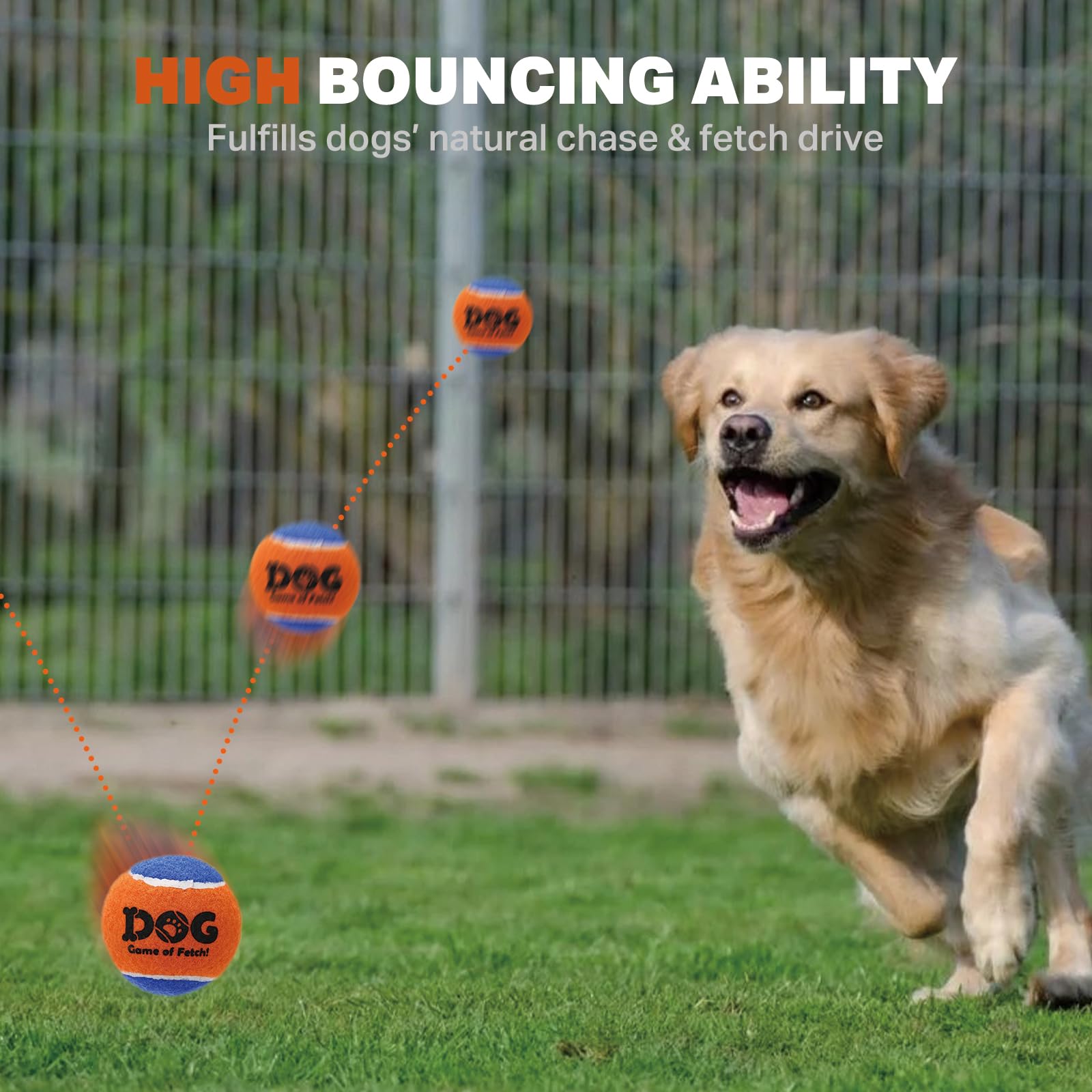 Snapklik.com : AMA SPORT Squeaky Tennis Balls For Dogs 2.0" Small Dog ...