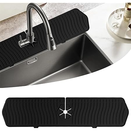Amazon.com: ODRAGO 24.01 Inch Silicone Faucet Mat- Sink Water Faucet ...