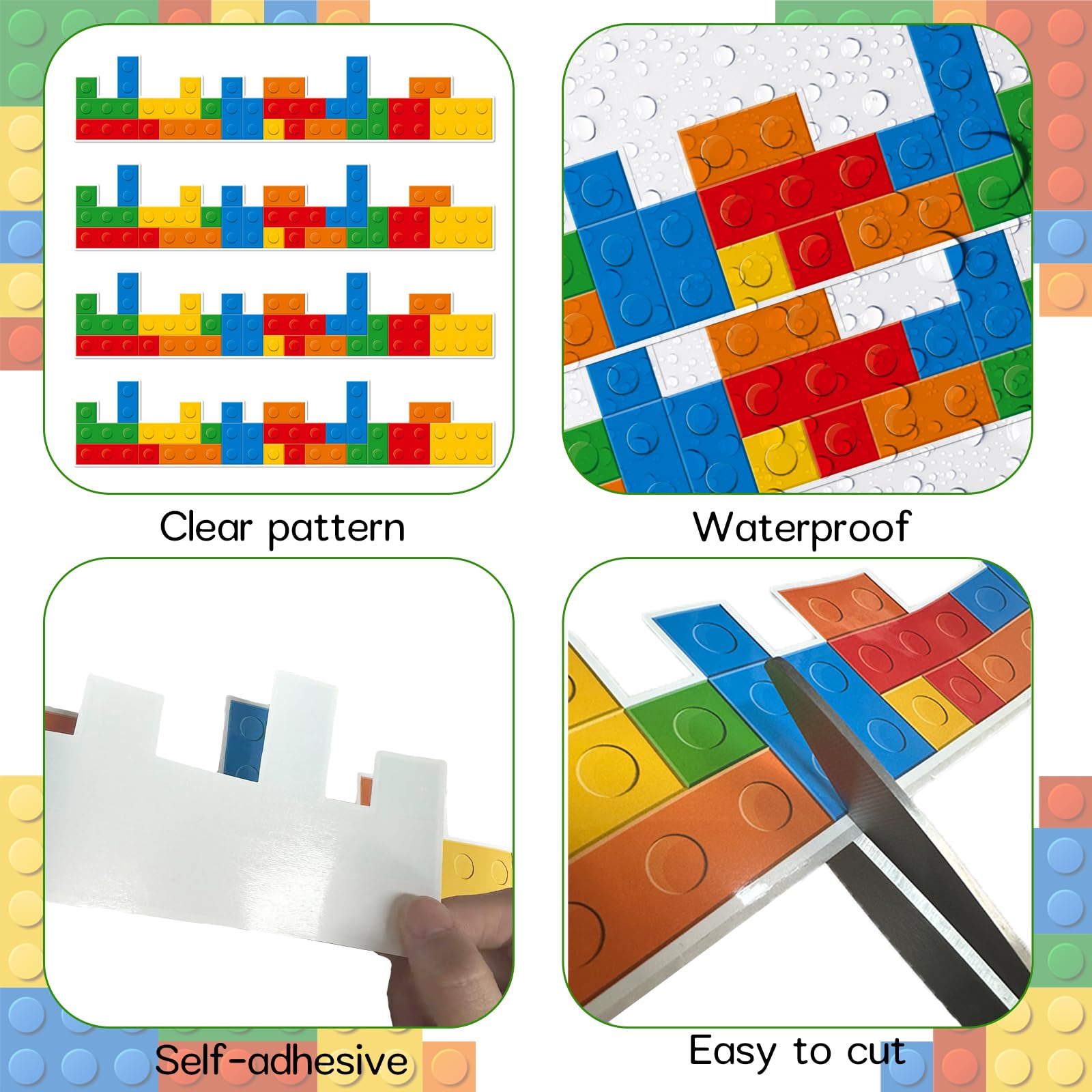 Snapklik.com : 36FT Building Bulletin Board Borders Stickers Colorful ...