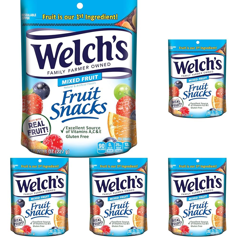 Snapklik.com : Welchs Fruit Snacks, Mixed Fruit Snack Pack, Gluten Free, 8oz Snack Pack
