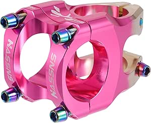 Hihaha Bike Stem/Short Handlebar Adjustable Stem/ 1Pcs Pink Rose Gold ...