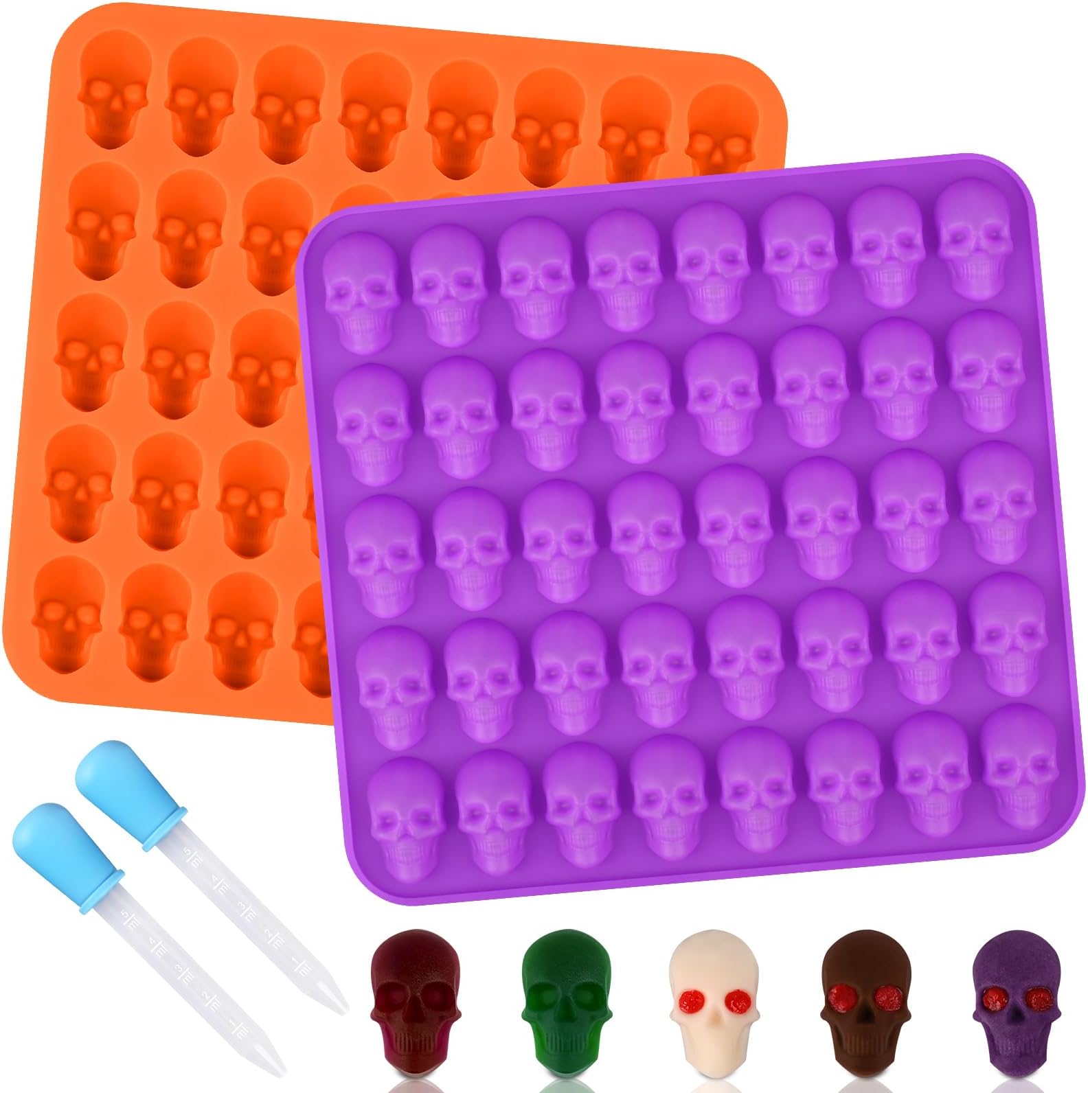 Amazon.com: Goldbaking Skull Chocolate Mould 3D Skull Candy Molds ...