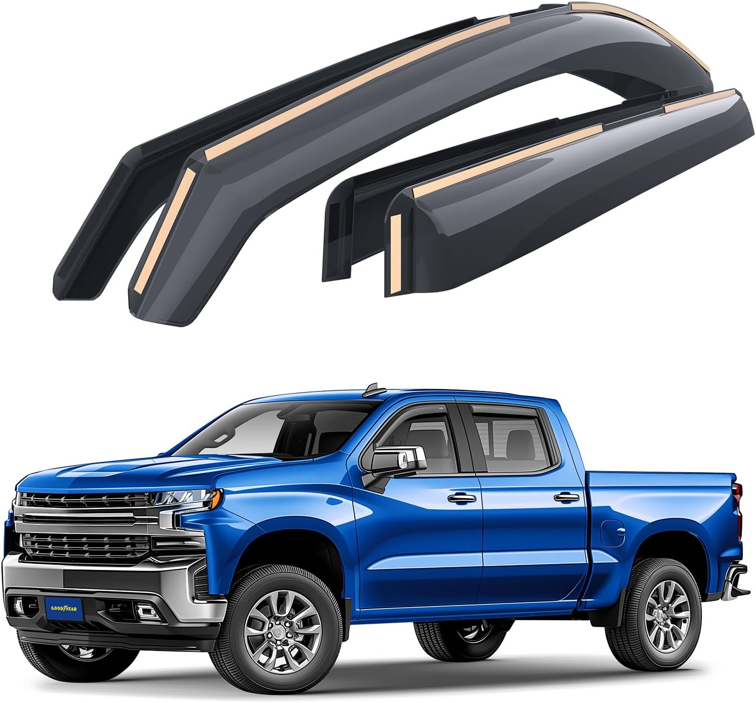 Amazon.com: Goodyear Shatterproof in-Channel Window Deflectors for ...