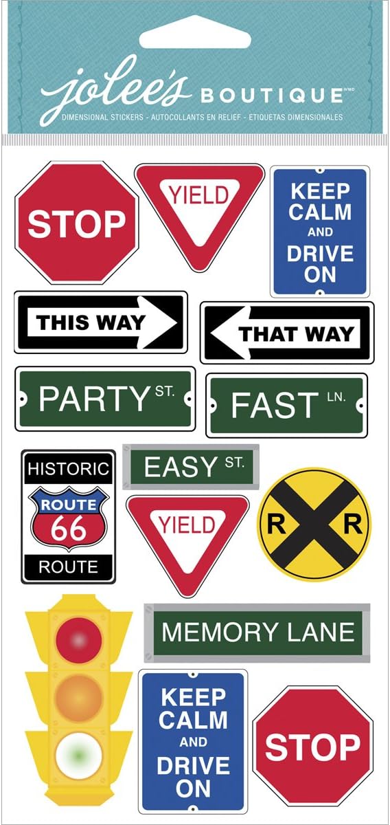 Amazon.com: Sunny Decals Street Signs Wall Decals - Set of 10 Removable ...