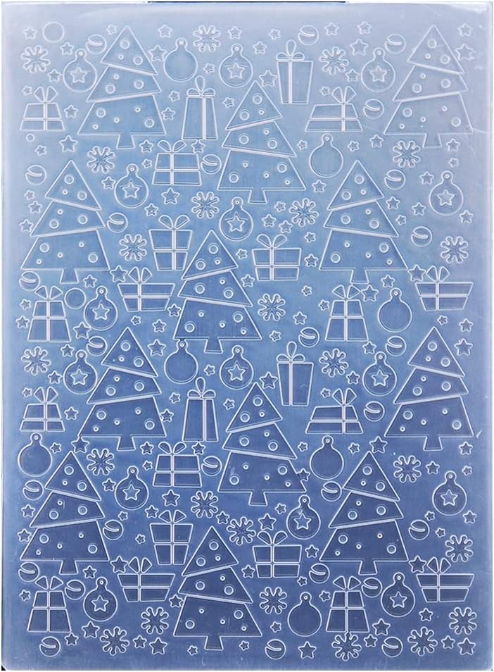 Amazon.com: Kwan Crafts Christmas Snowflake Plastic Embossing Folders ...