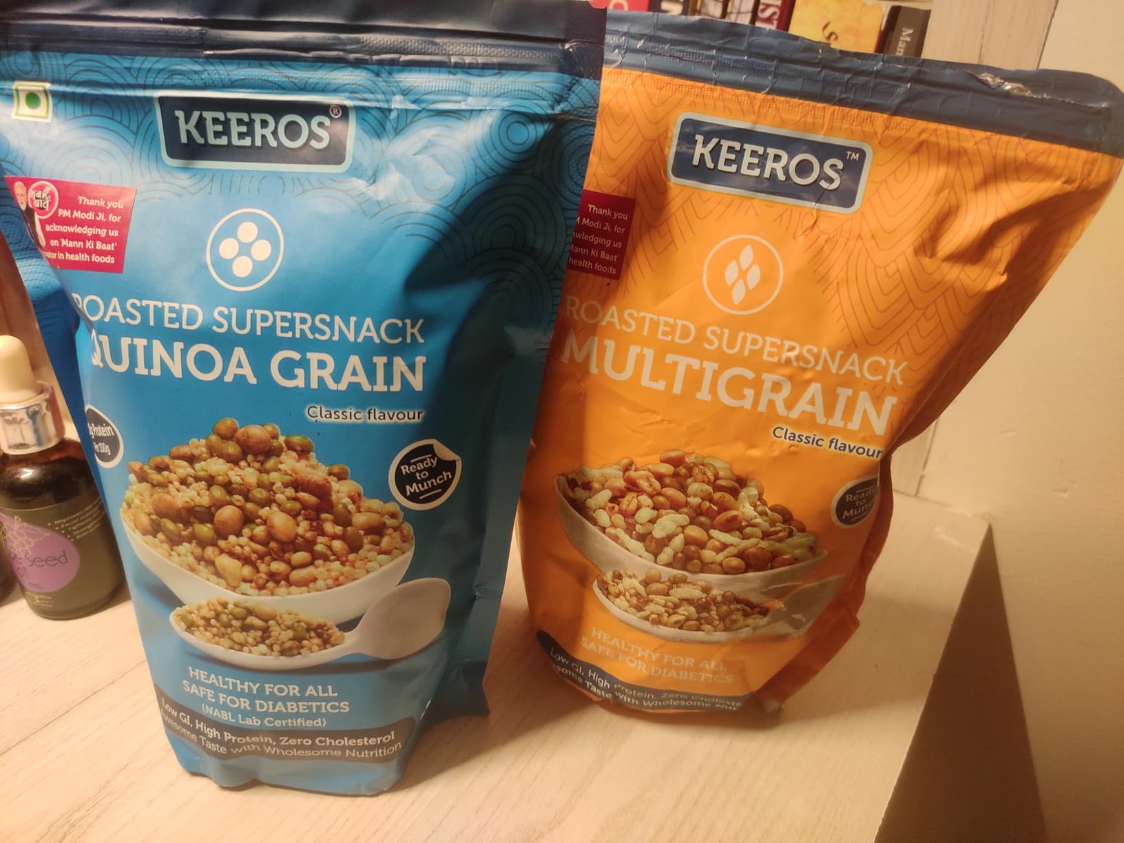 Keeros Quinoa Grain Healthy & Diabetic Friendly Roasted Snacks | Low GI ...