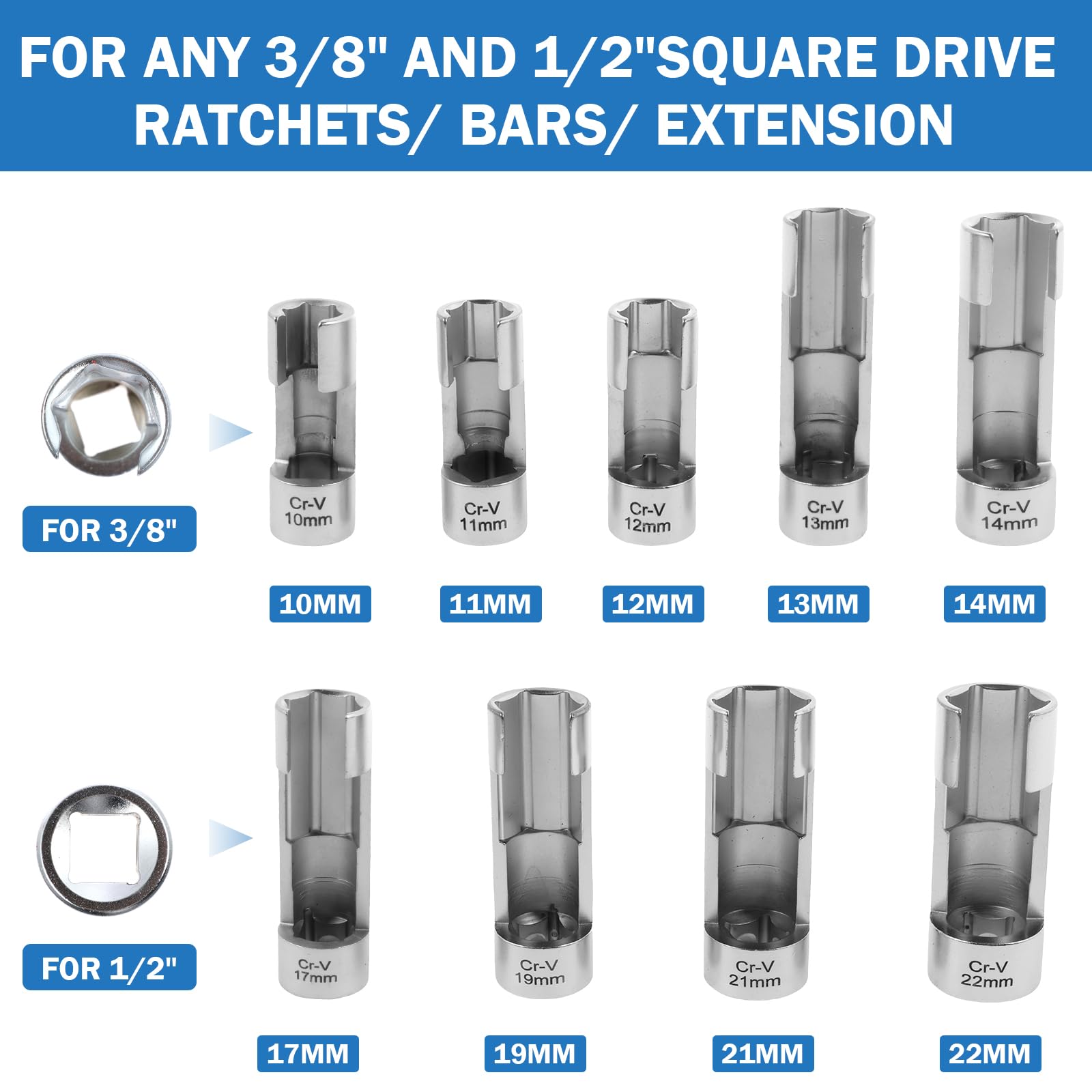 Snapklik.com : 3/8 Inch 1/2 Inch Drive Diesel Injector Fuel Line Socket ...