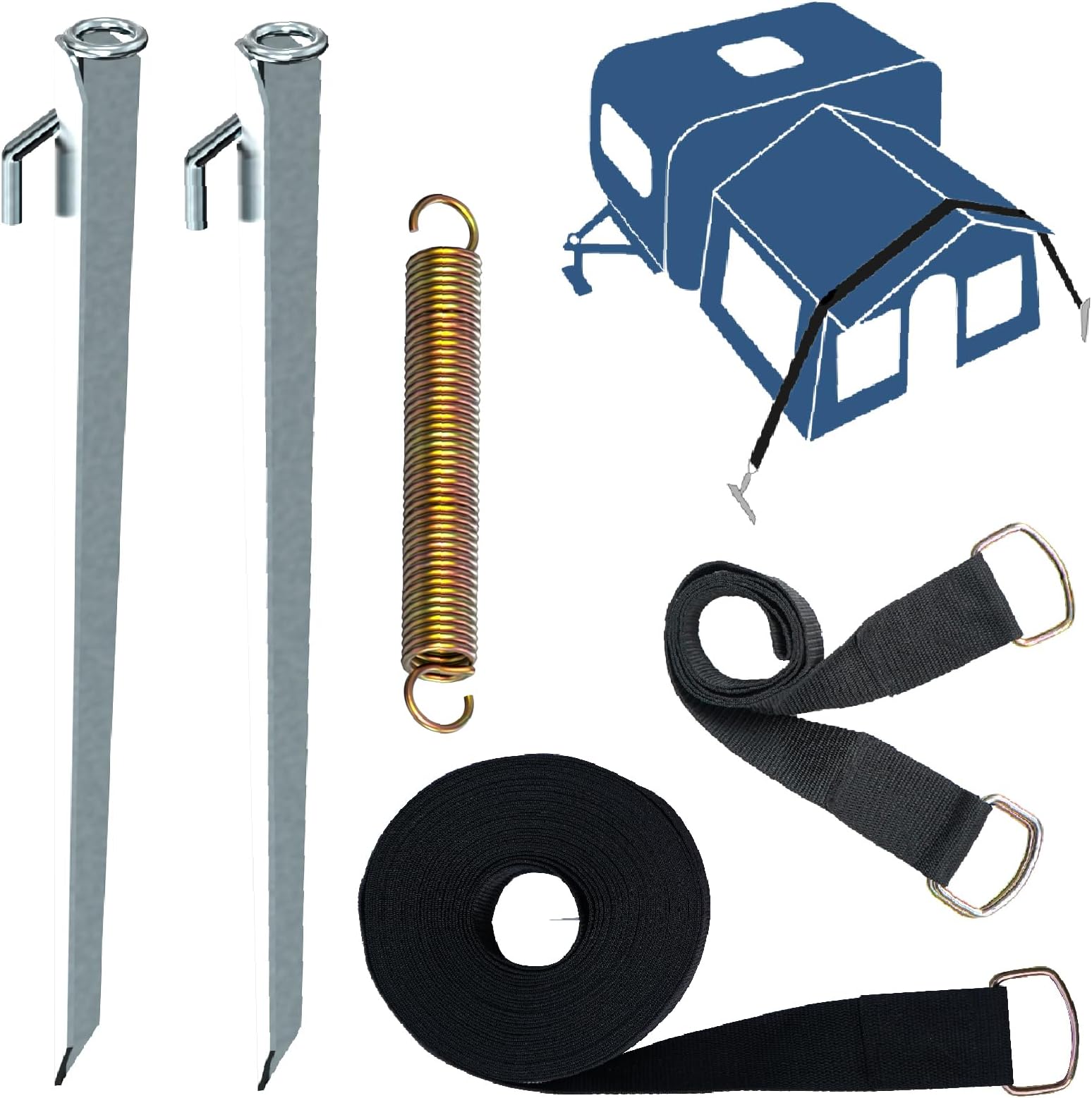 Amazon.com: Heavy Duty RV Awning Tie Down Kit,RV Awning Pull Straps ...