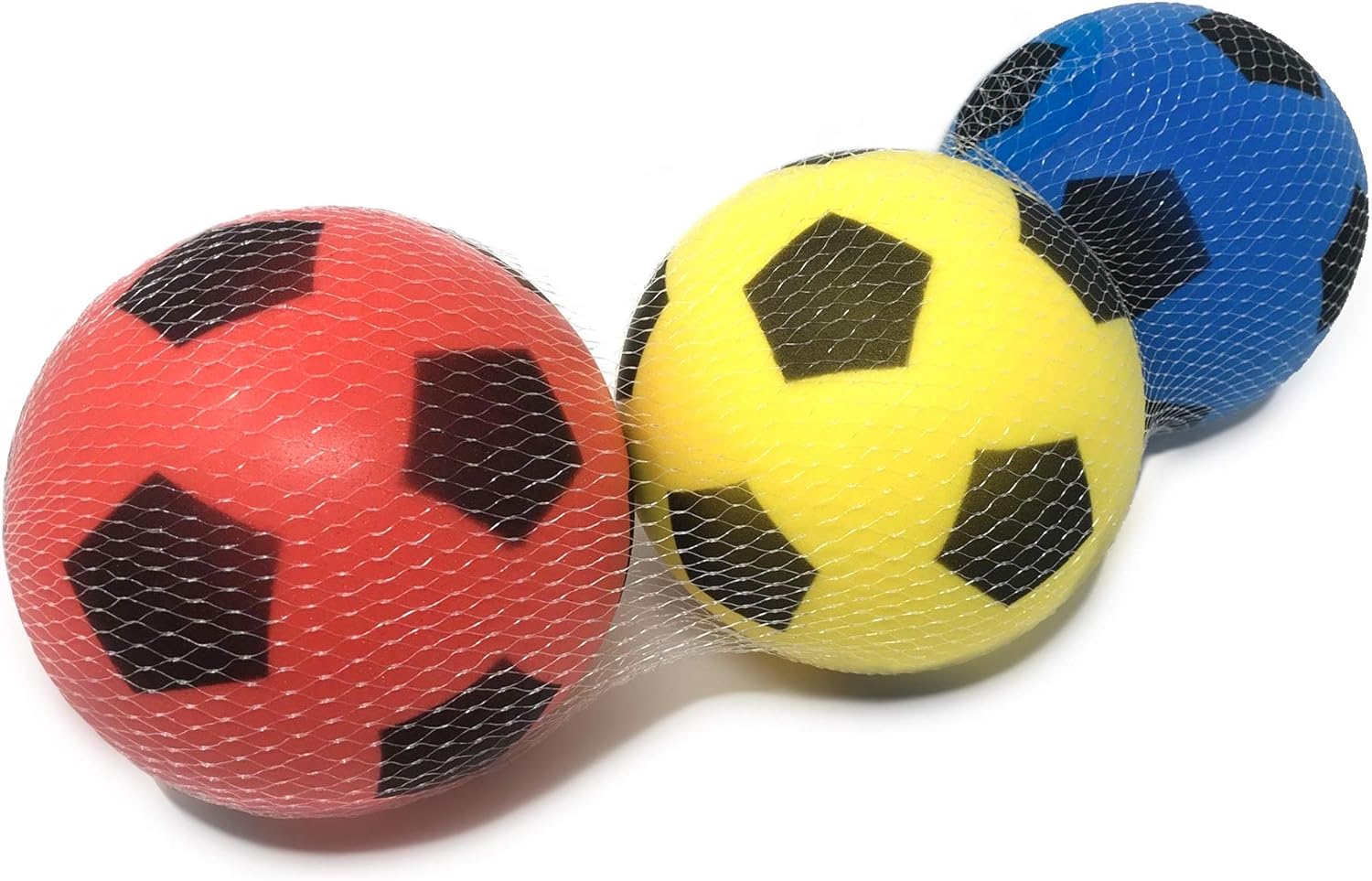 E-Deals 16.5cm Soft Foam Football Pack of 3 Assorted Colours – BigaMart