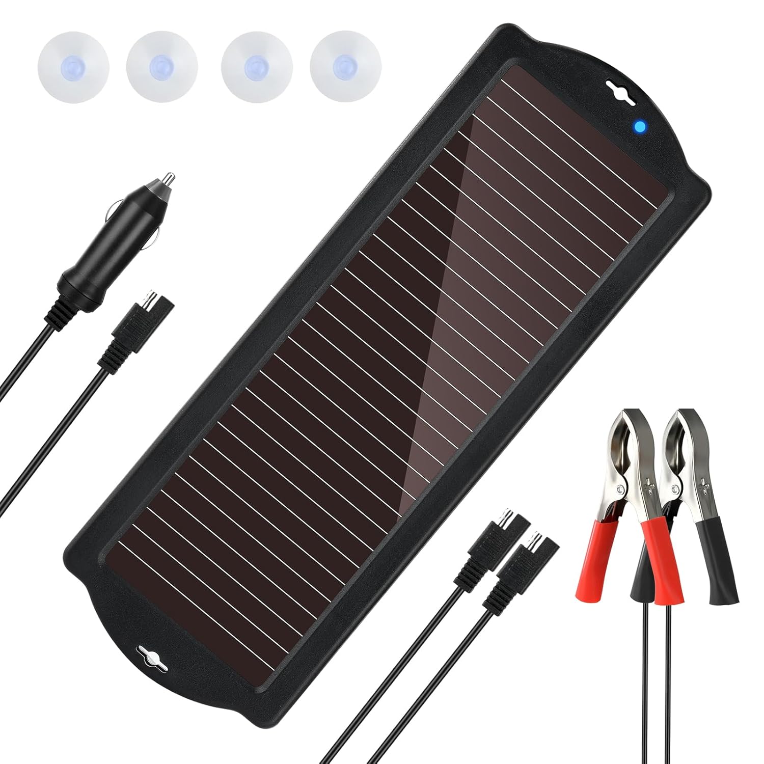 Solar Car Battery Charger & Maintainer 2.5W 12V Solar Trickle Charging ...