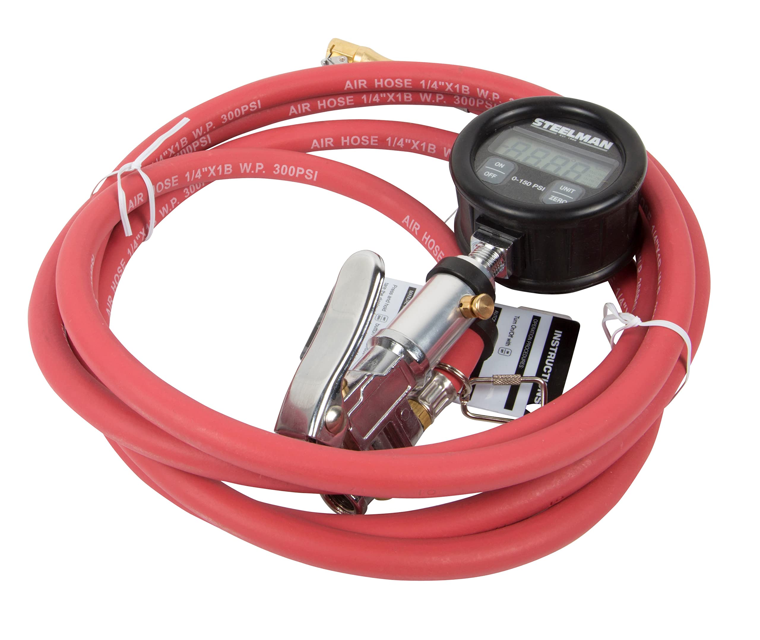 Snapklik.com : Steelman Digital Pressure Gauge Tire Inflator