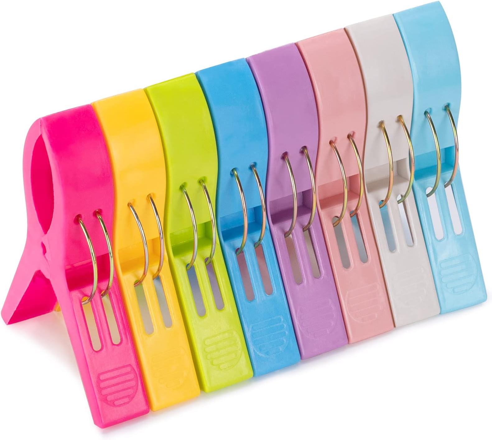 Amazon.com: Semjikoy 8 Pack Beach Towel Clips, Plastic Chair Clips ...