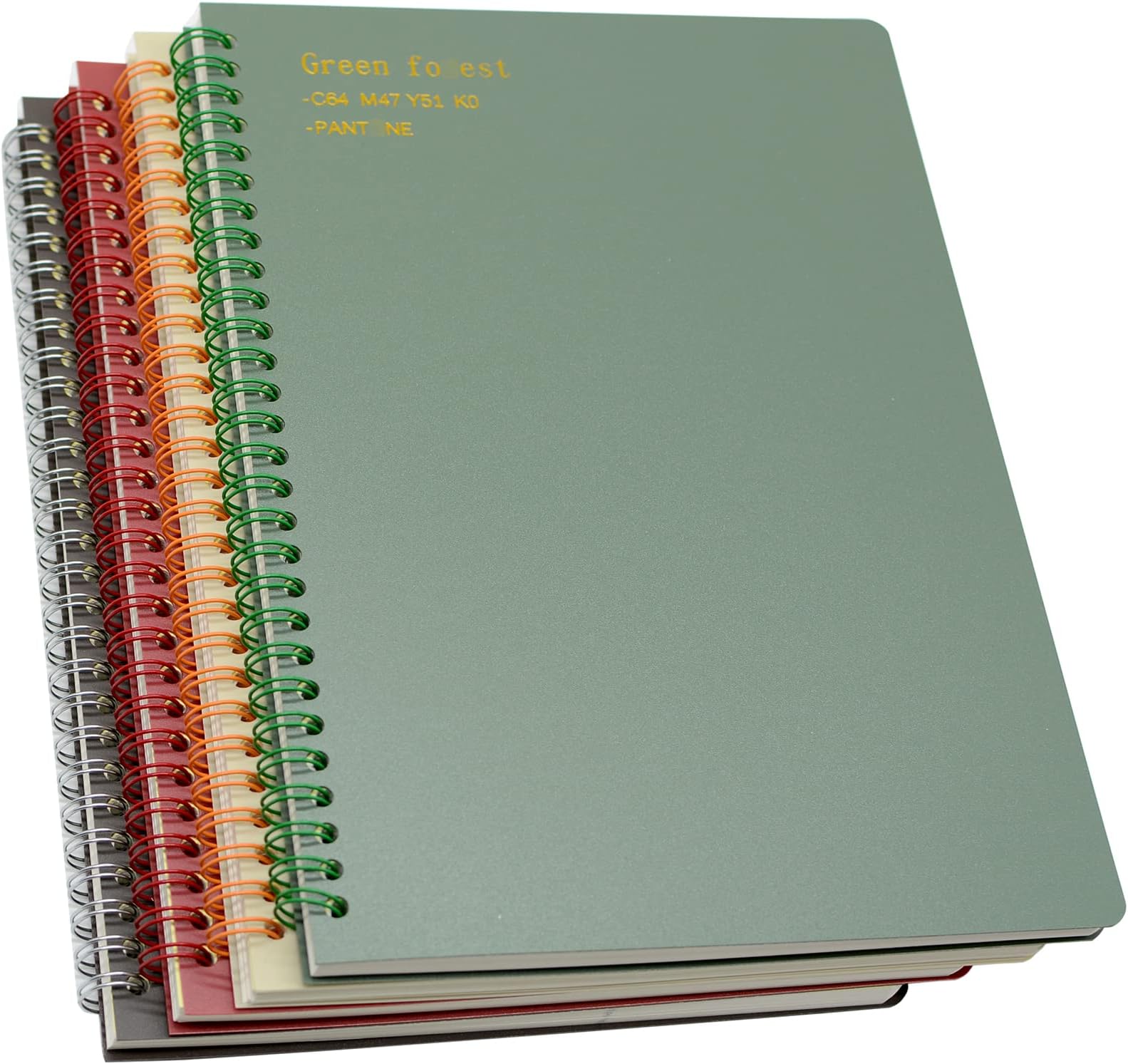 Amazon.com : HMIEPRS 4Pack Spiral Journal Subject Notebook Ruled Paper ...