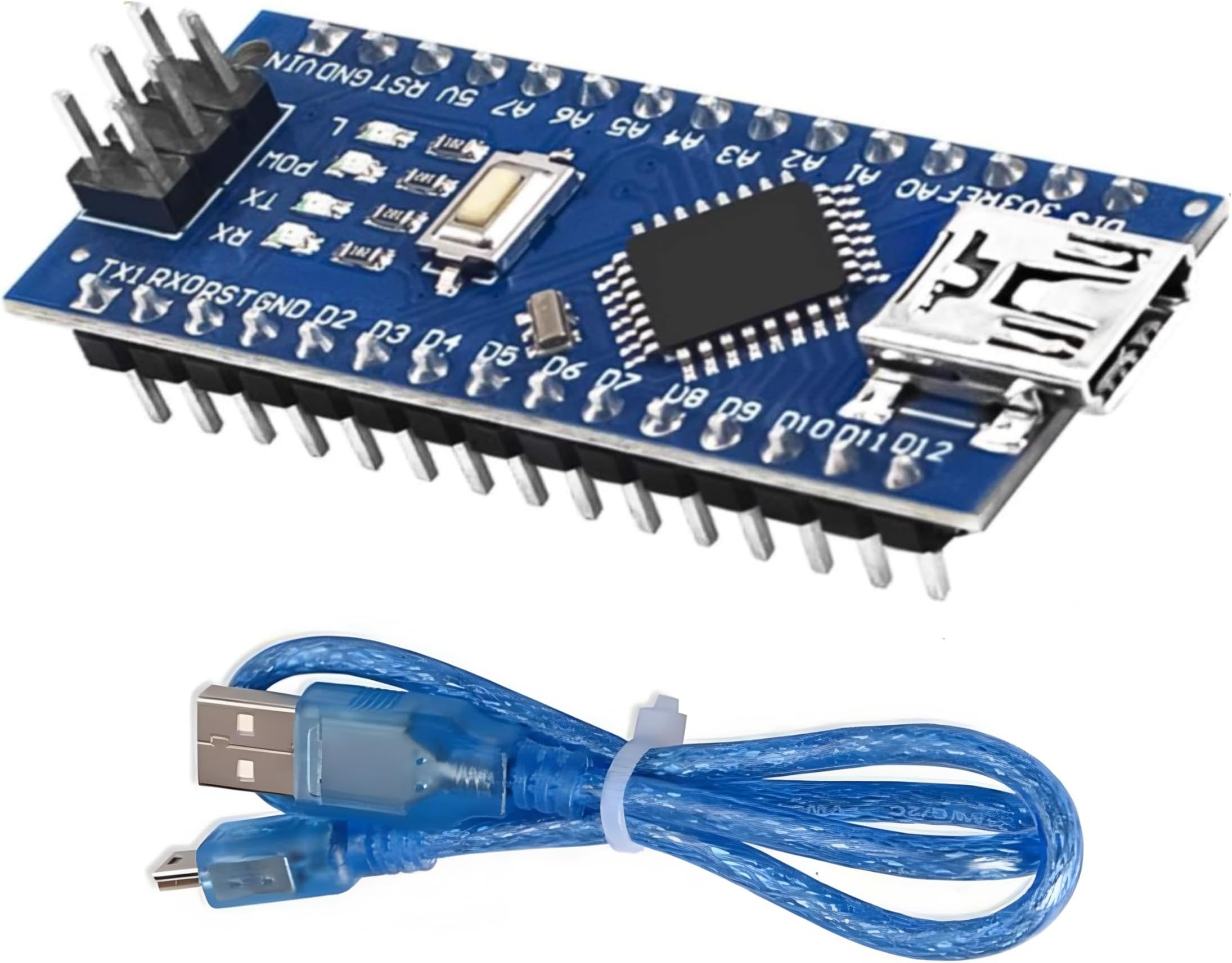 Pameencos 1 Pcs Atmega328p Mini Usb Nano V30 Ch340g 5v 16m Micro Controller Board