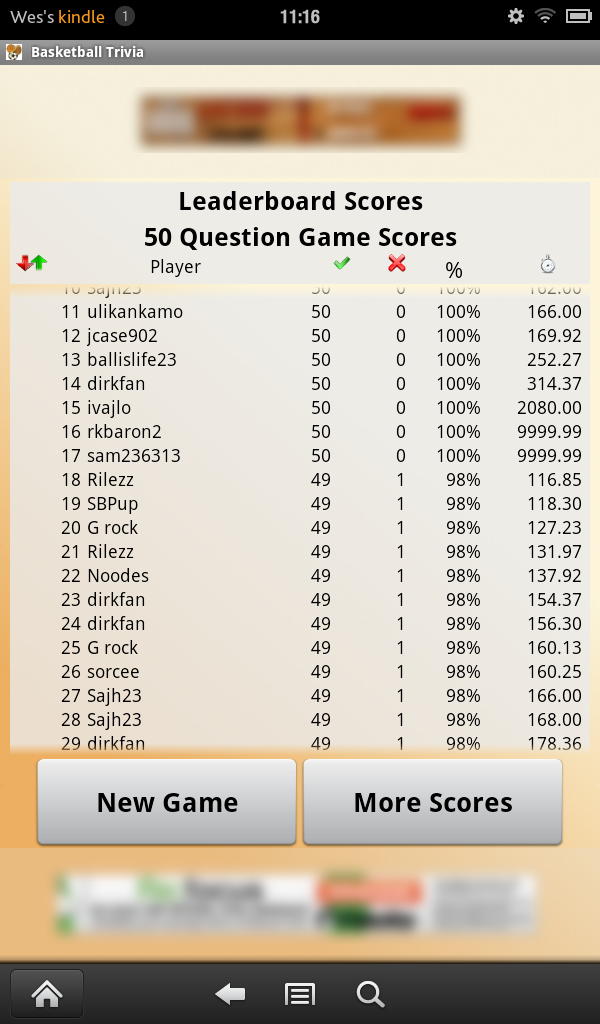 Basketball Trivia - App on Amazon Appstore
