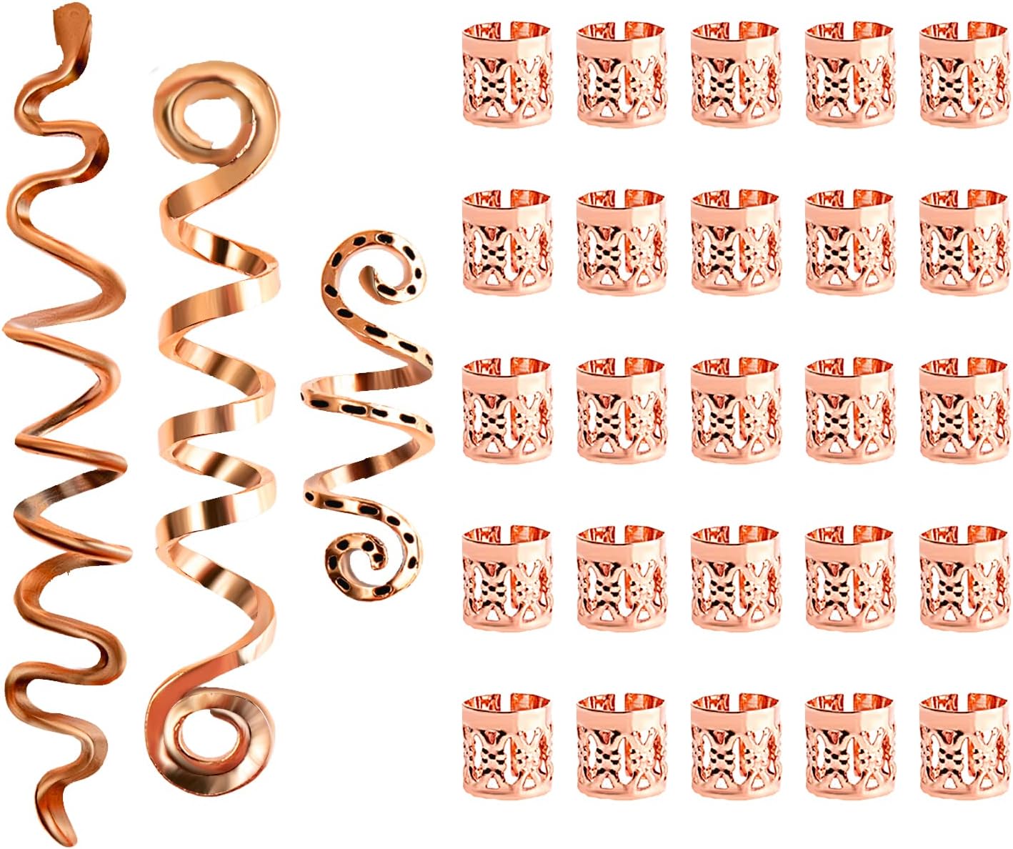 Amazon.com : 28 Pieces Hair Accessories for Women: Gold Loc Jewelry ...