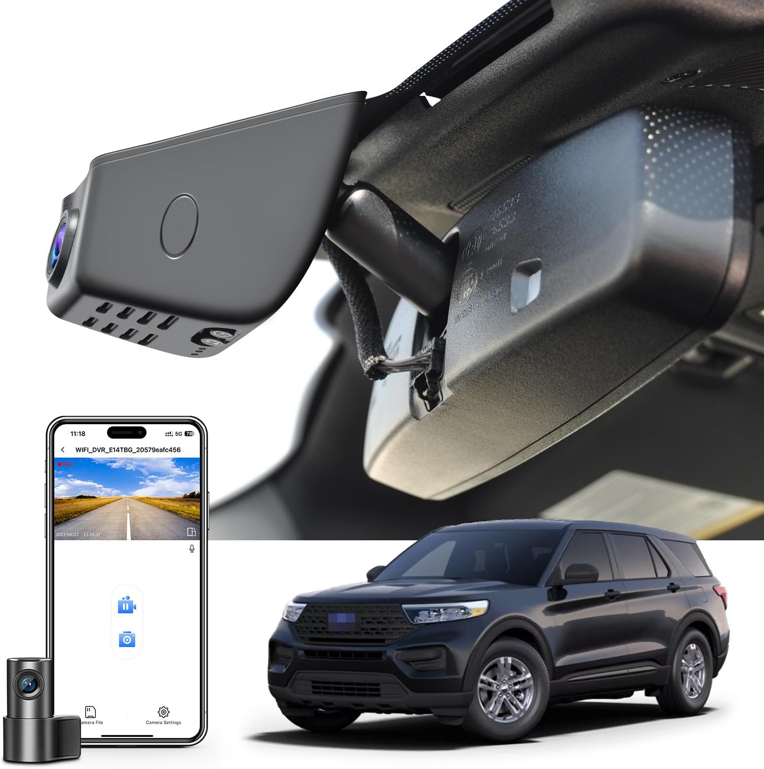 Amazon.com: Mangoal Front 4K & Rear 1080p Dash Cam for Ford Explorer ...