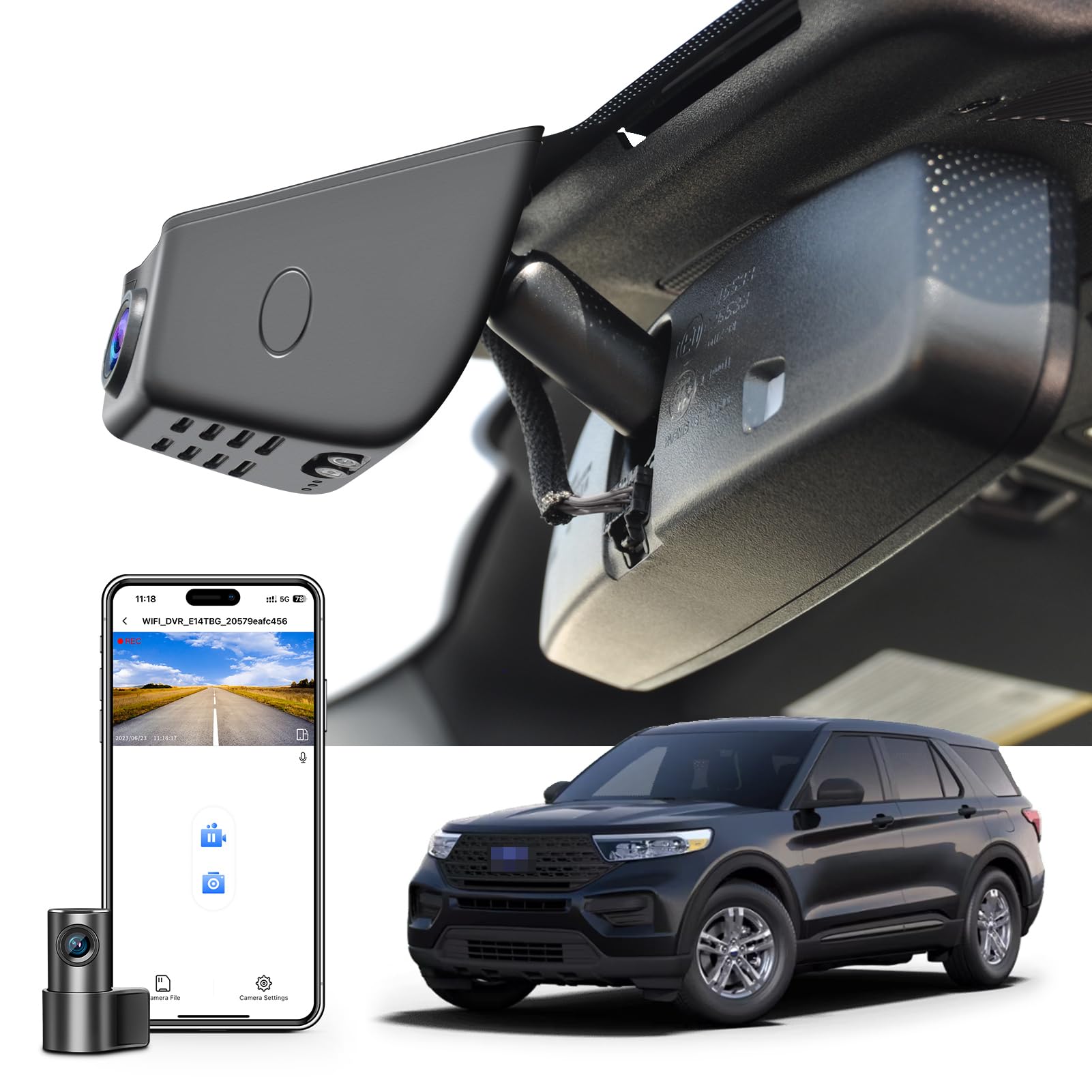 Amazon.com: Mangoal Front 4K & Rear 1080p Dash Cam for Ford Explorer ...