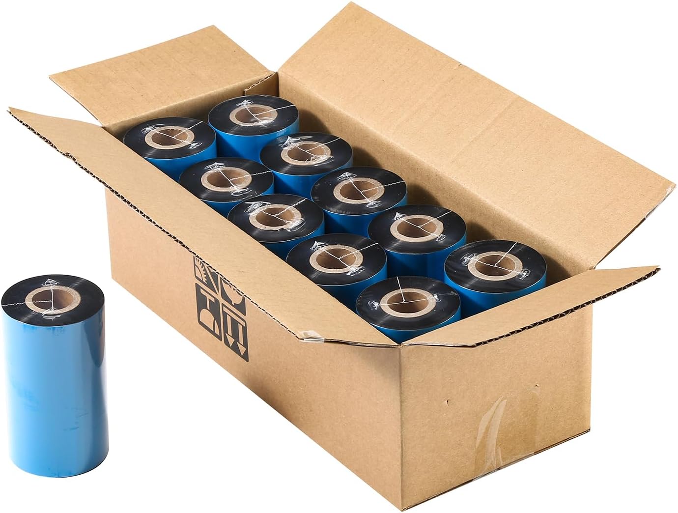 Amazon.com: (10 Rolls) 4.33'' x 984' Premium Resin Enhanced Wax Ribbon ...