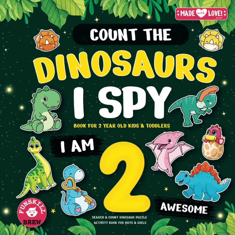 Amazon.com: Count the Dinosaurs: I spy book for 2 year old kids and ...