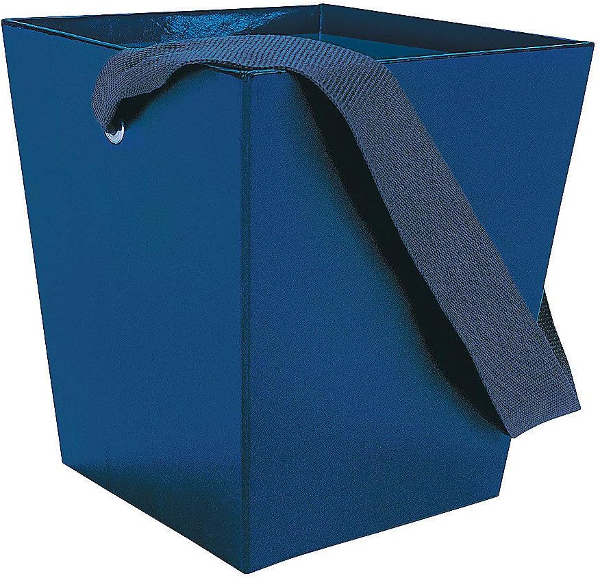 Amazon.com: Fun Express - Blue Cardboard Bucket W/ribbon Handle for ...